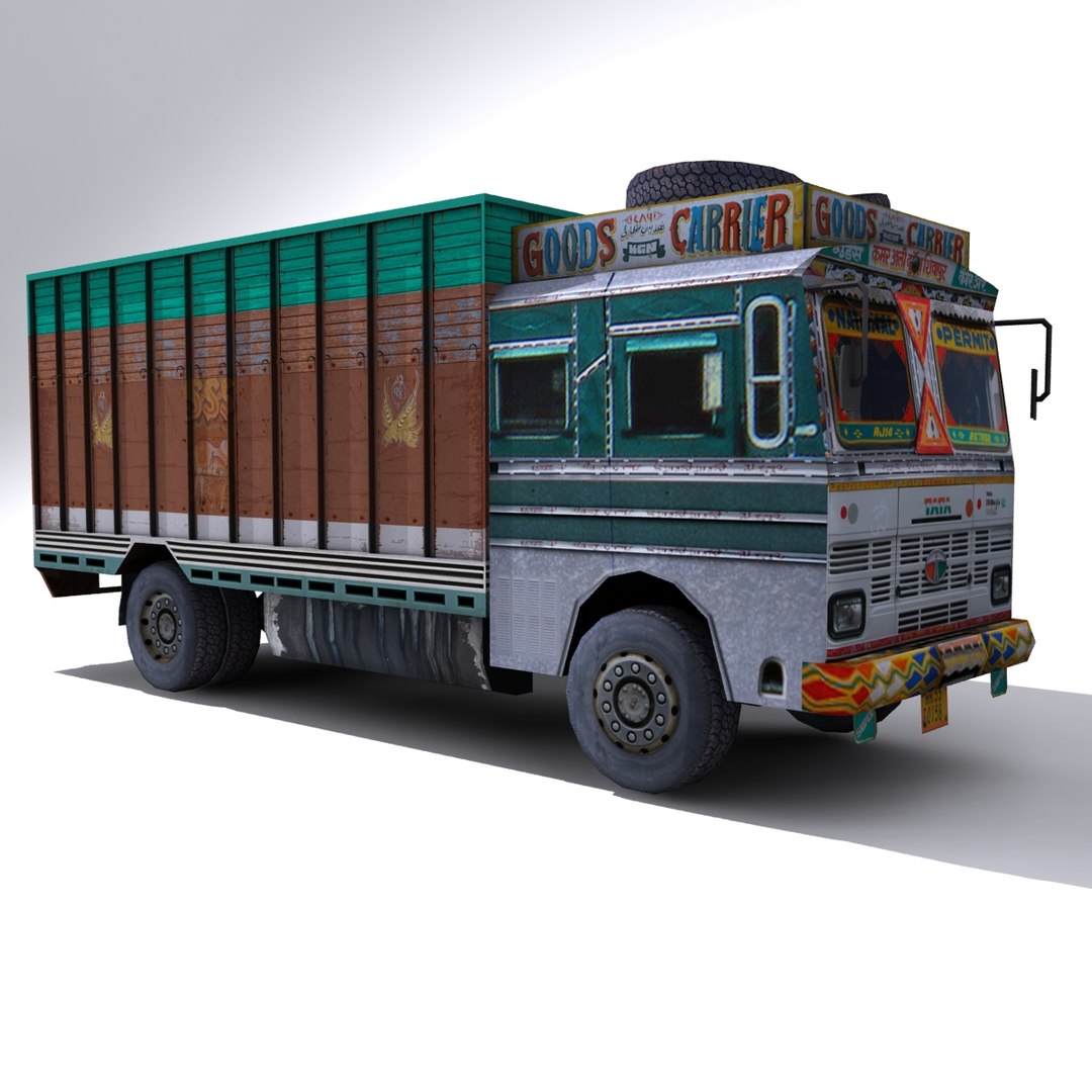 Local Indian Truck 3d Model