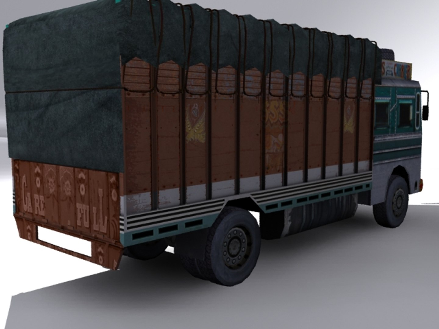Local Indian Truck 3d Model