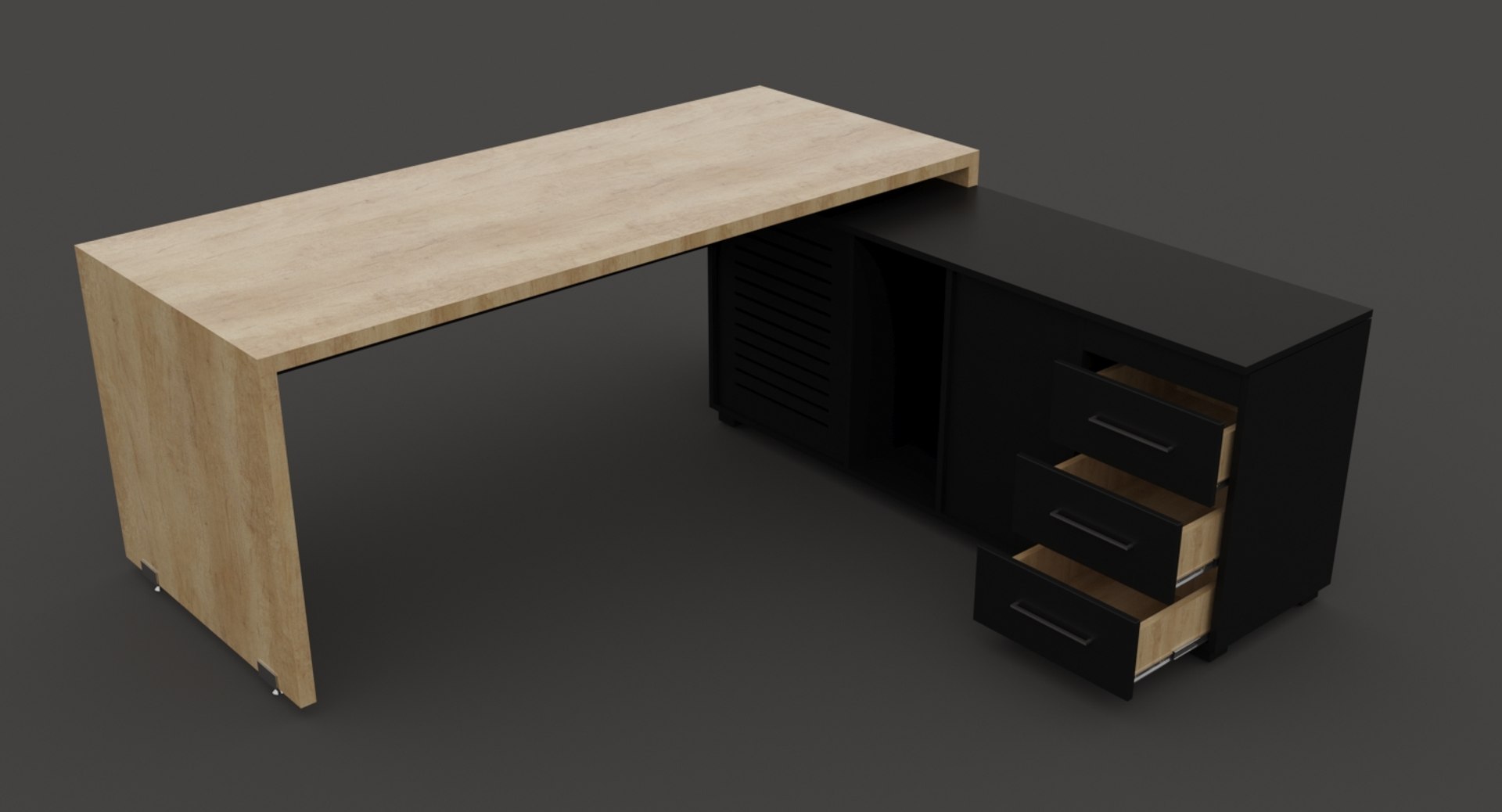 Manager Desk 3D Model - TurboSquid 1304733