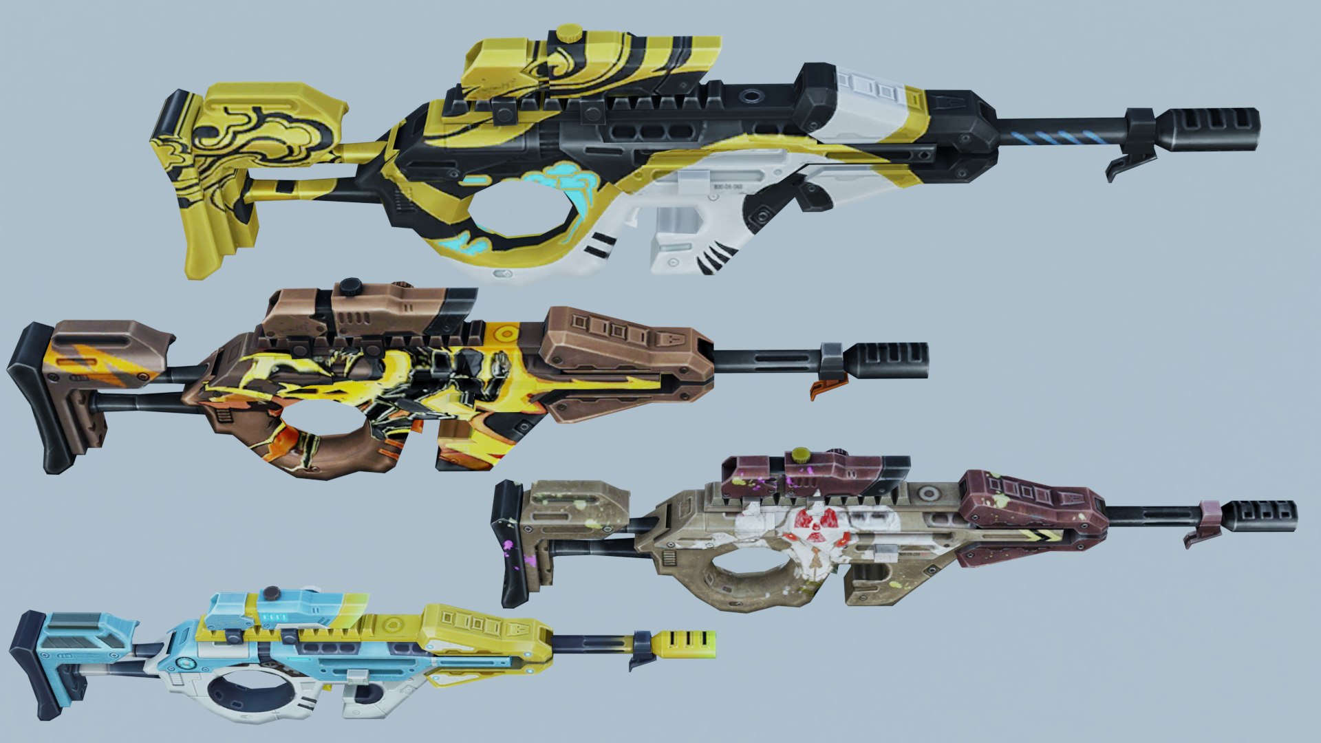 3D CG15 Rifle Game Weapon 4x - TurboSquid 1833092