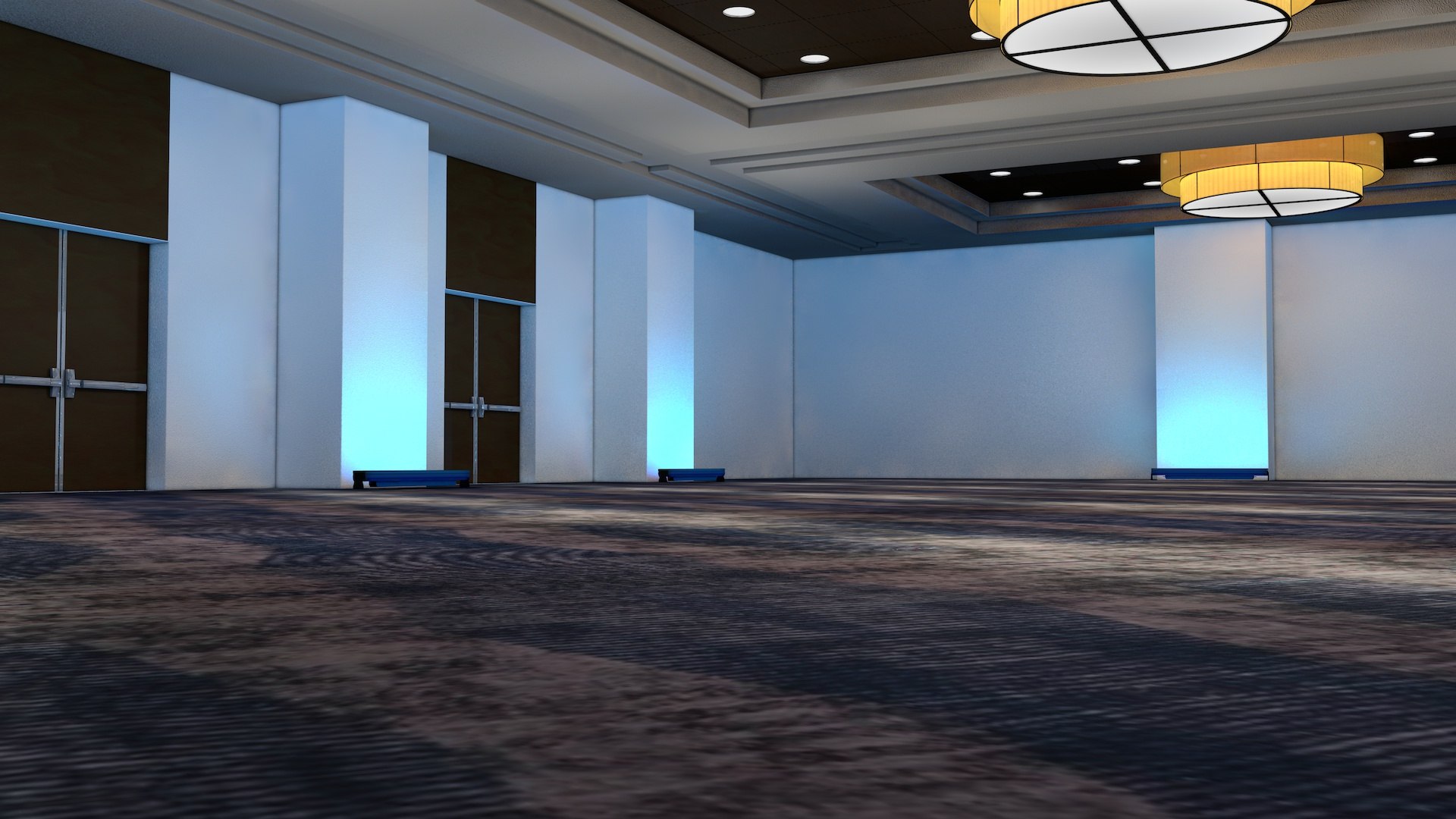 Ballroom Hotel Room 3D Model - TurboSquid 1615183