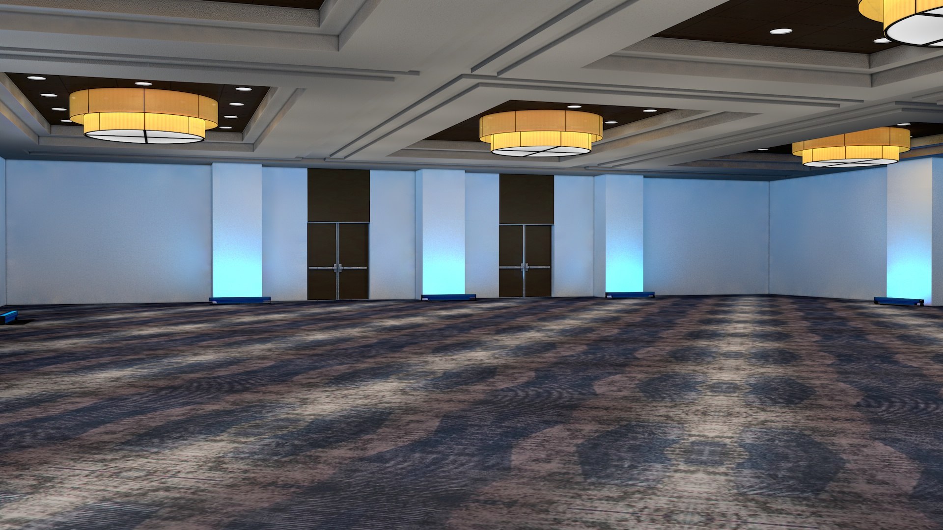 Ballroom Hotel Room 3D Model - TurboSquid 1615183