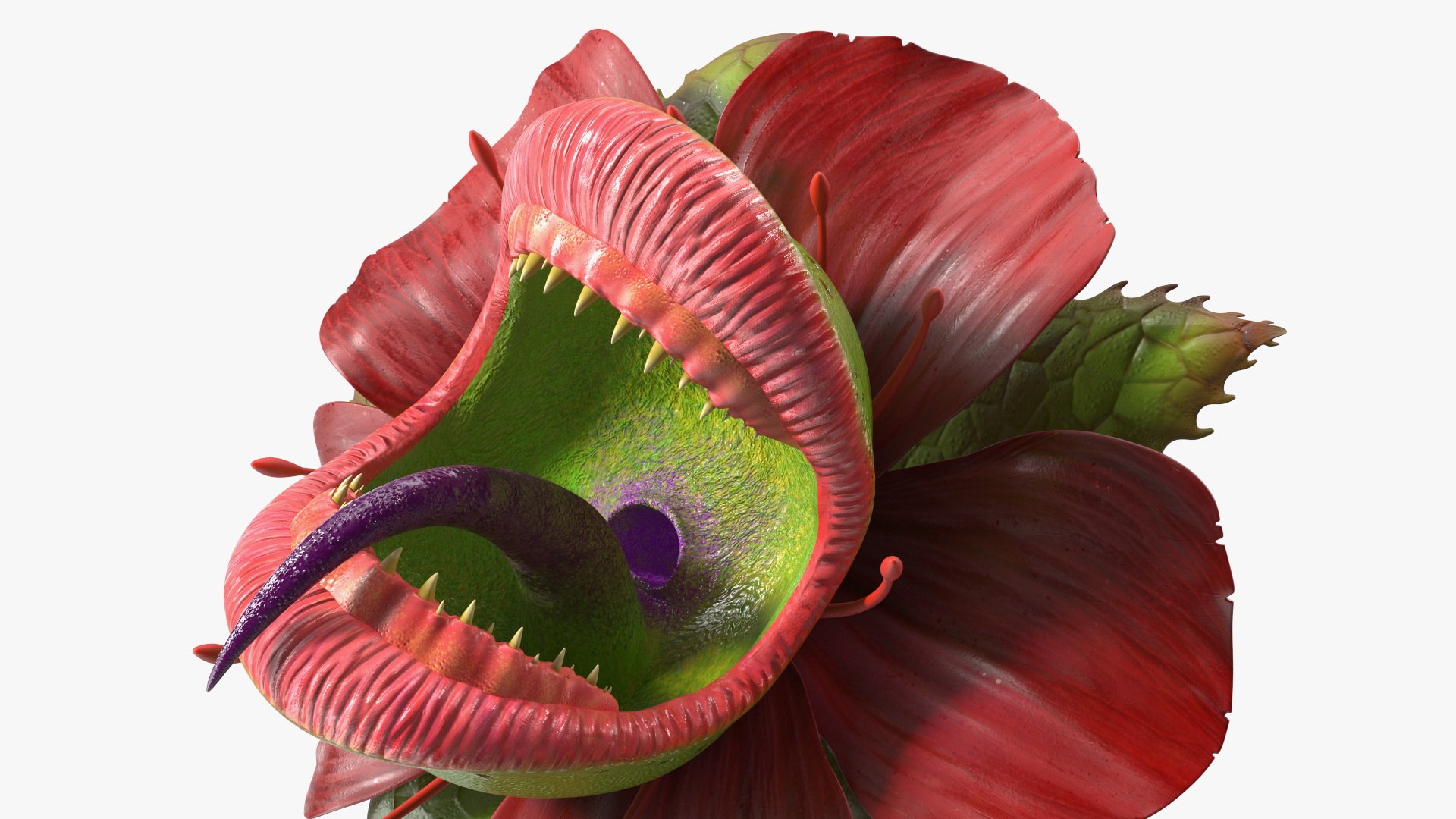 3D Halloween Monster Plant Rigged For Cinema 4D Model - TurboSquid 2052250