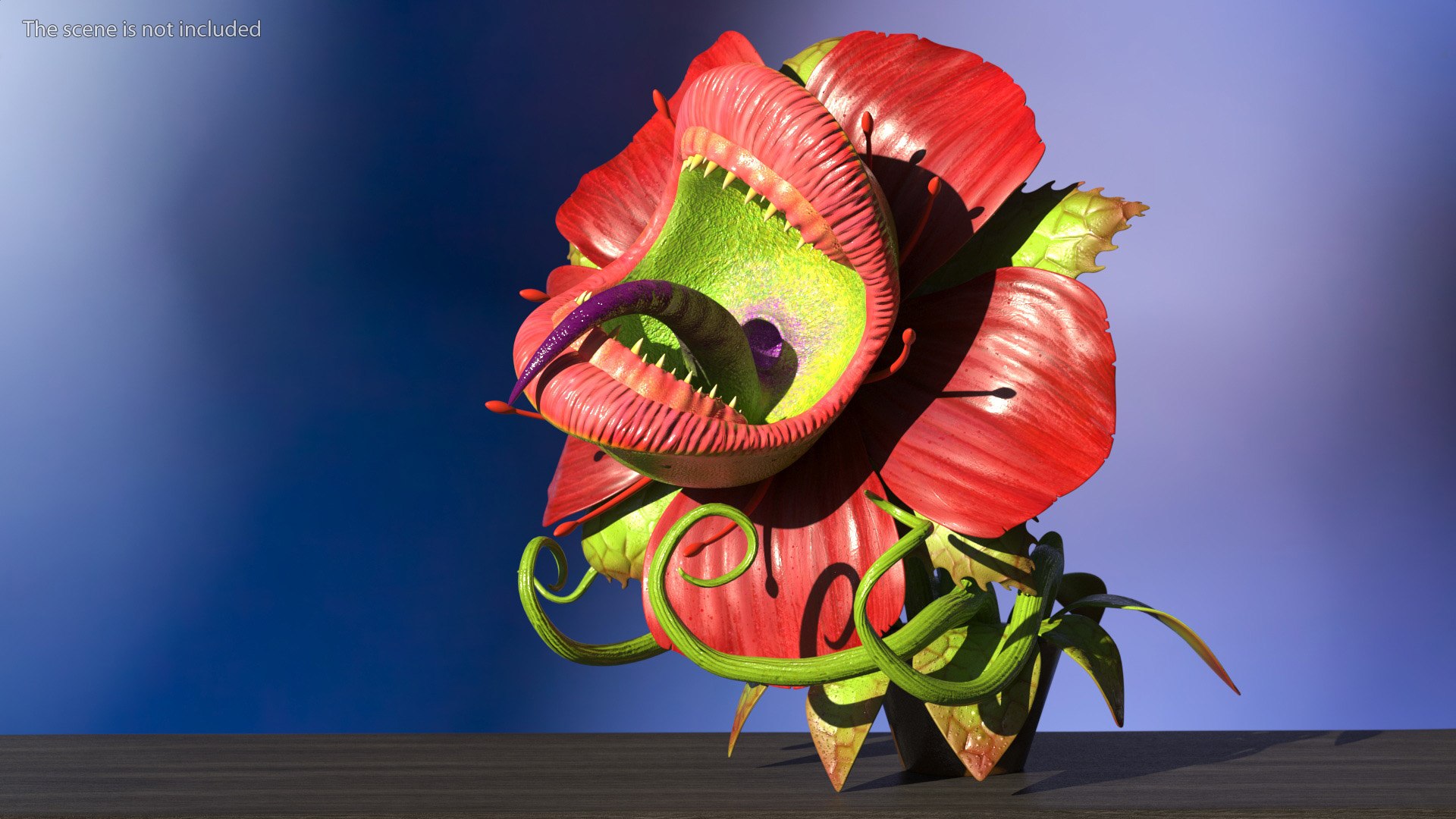 3D Halloween Monster Plant Rigged For Cinema 4D Model - TurboSquid 2052250
