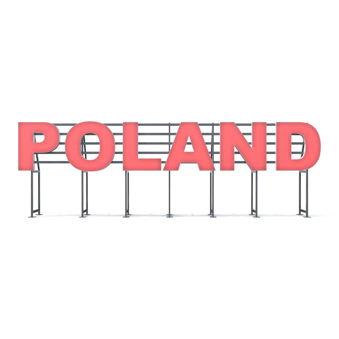 3D Country Sign Poland Model - TurboSquid 1804943