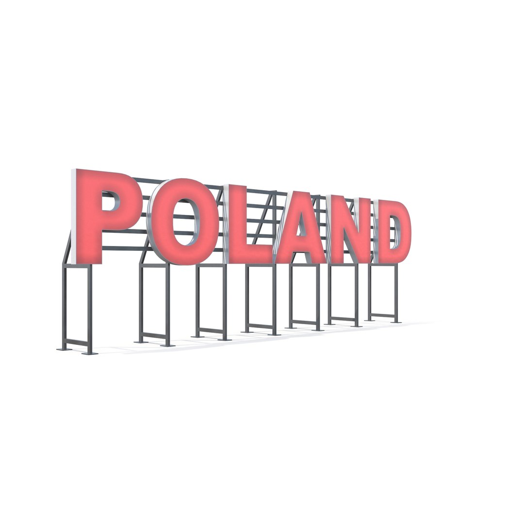 3D Country Sign Poland Model - TurboSquid 1804943