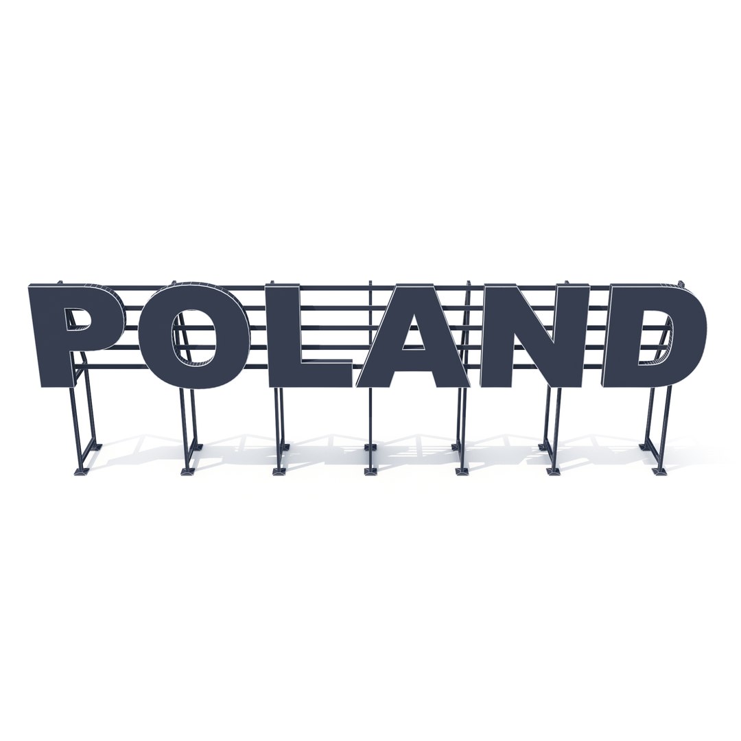 3D Country Sign Poland Model - TurboSquid 1804943
