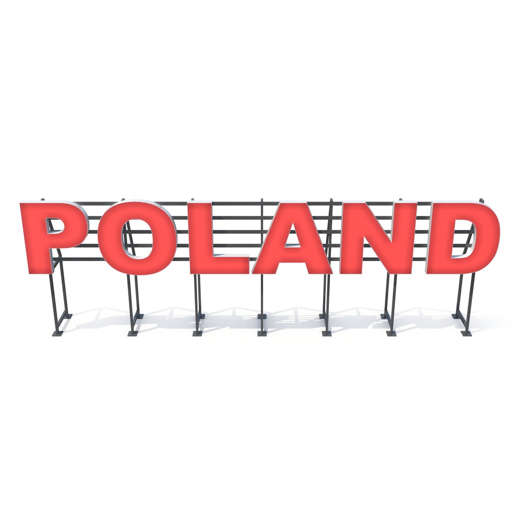 3D Country Sign Poland Model - TurboSquid 1804943