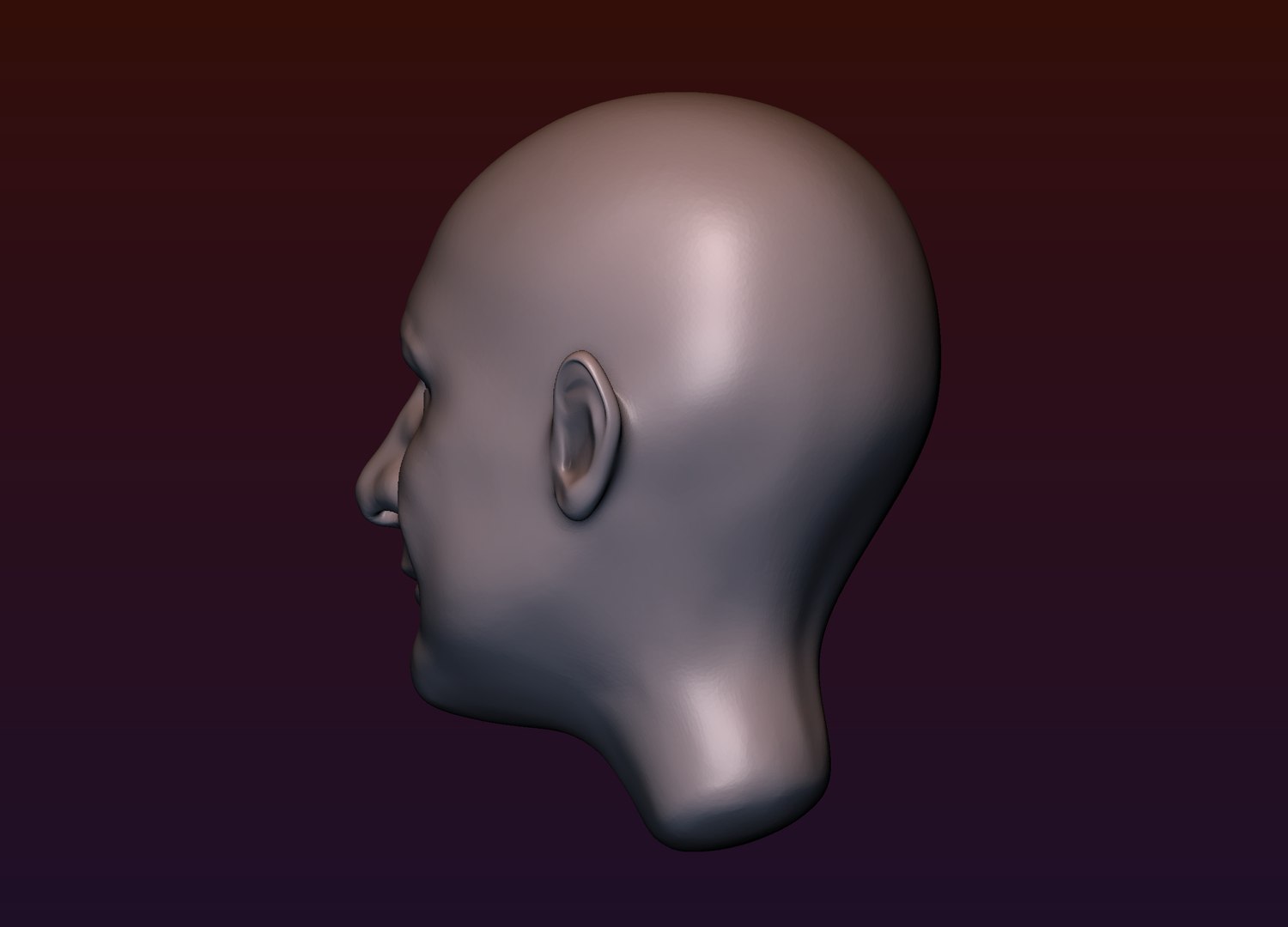 3D Male Head 4 Bald Head - TurboSquid 1889189