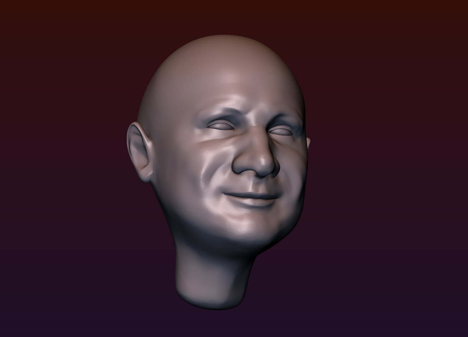 3D Male Head 4 Bald Head - TurboSquid 1889189