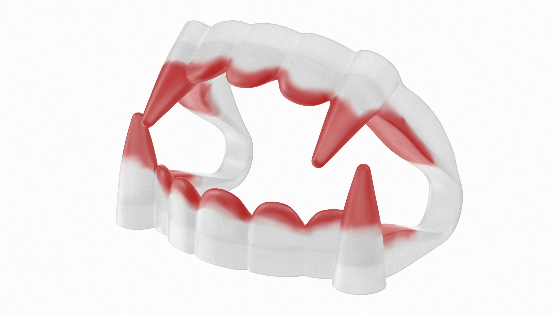 Plastic Vampire Teeth Red 3D Model - TurboSquid 1781664
