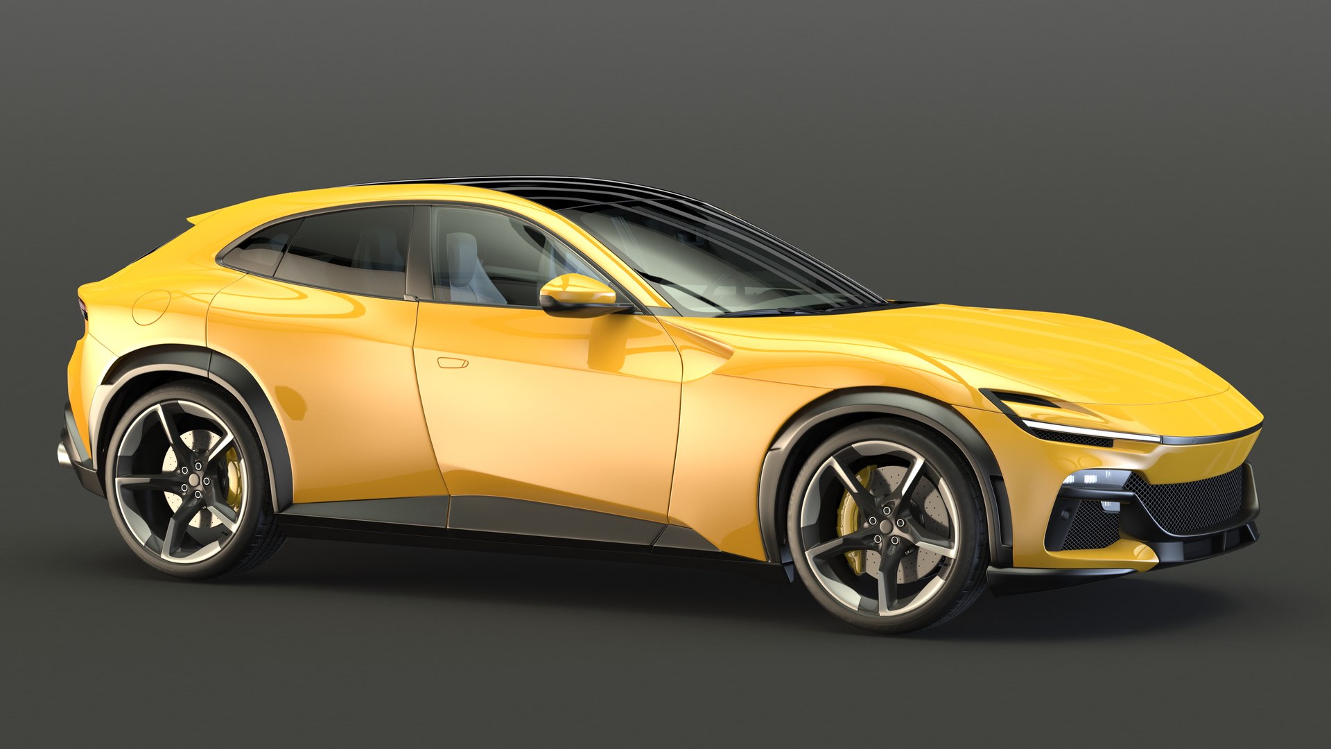 3D Yellow Extreme Crossover Sports Car - TurboSquid 2004286