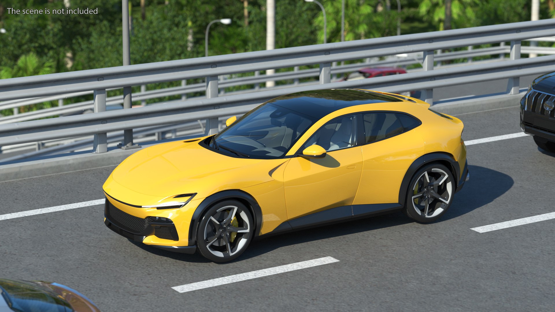 3D Yellow Extreme Crossover Sports Car - TurboSquid 2004286