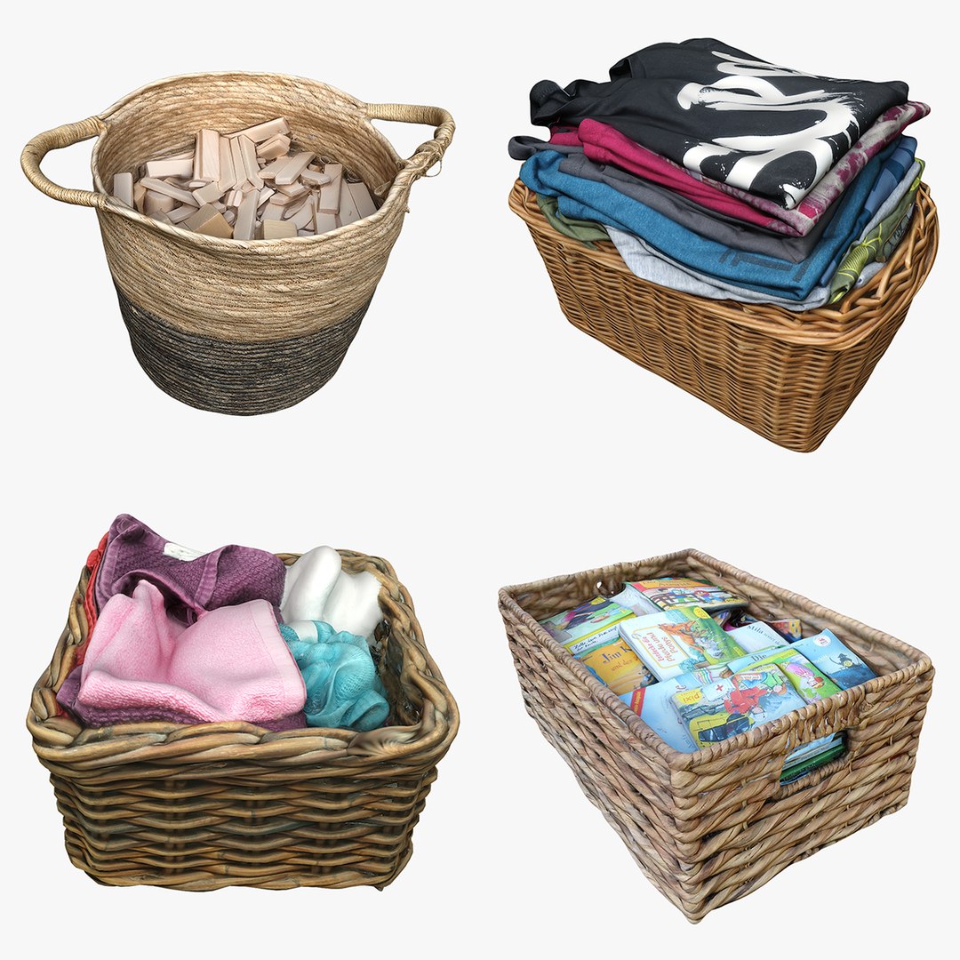 3D Wicker Storage Collection 03 Model - TurboSquid 1786854