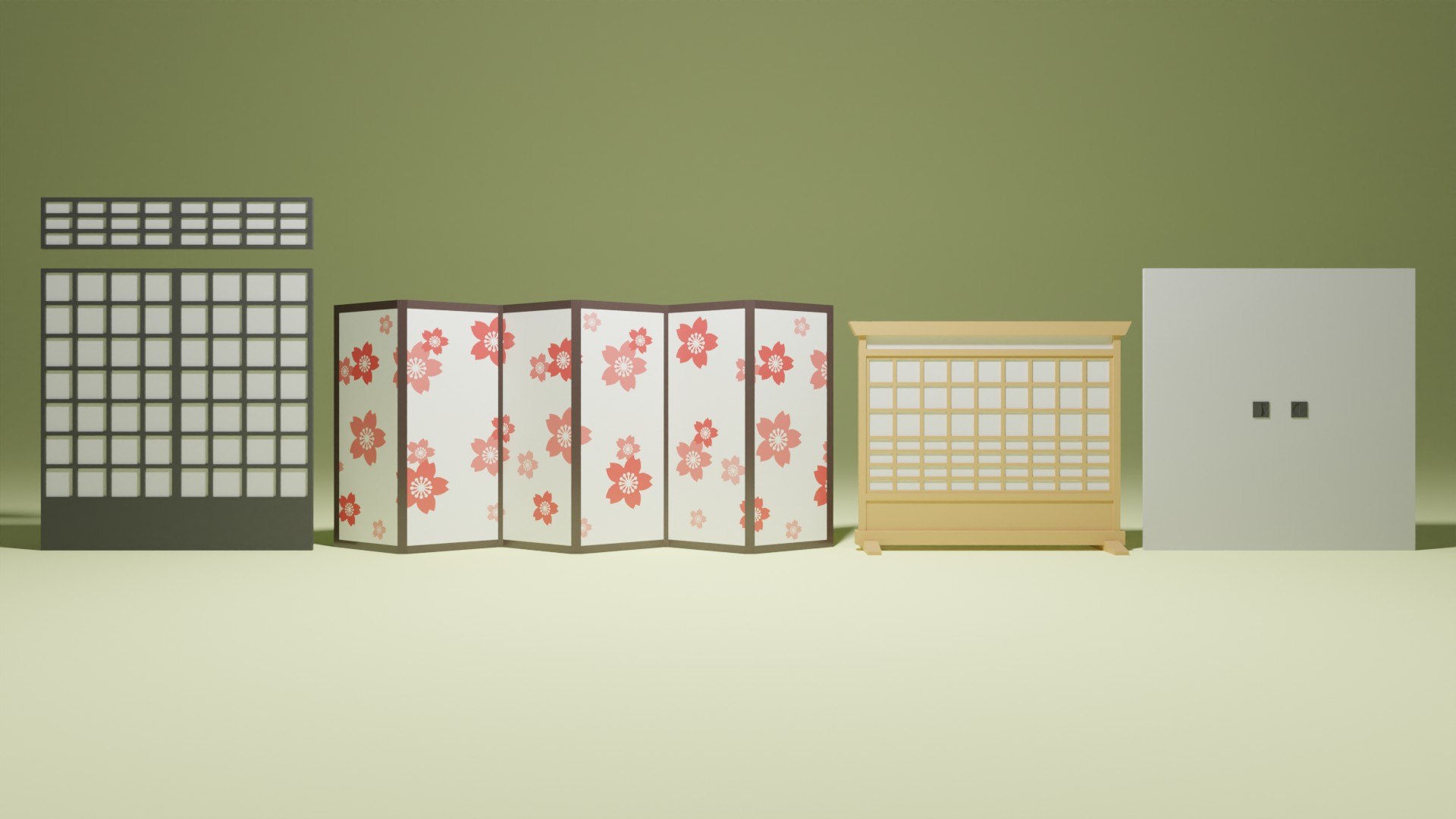 3D Low Poly Japanese Room Pack - TurboSquid 2002457