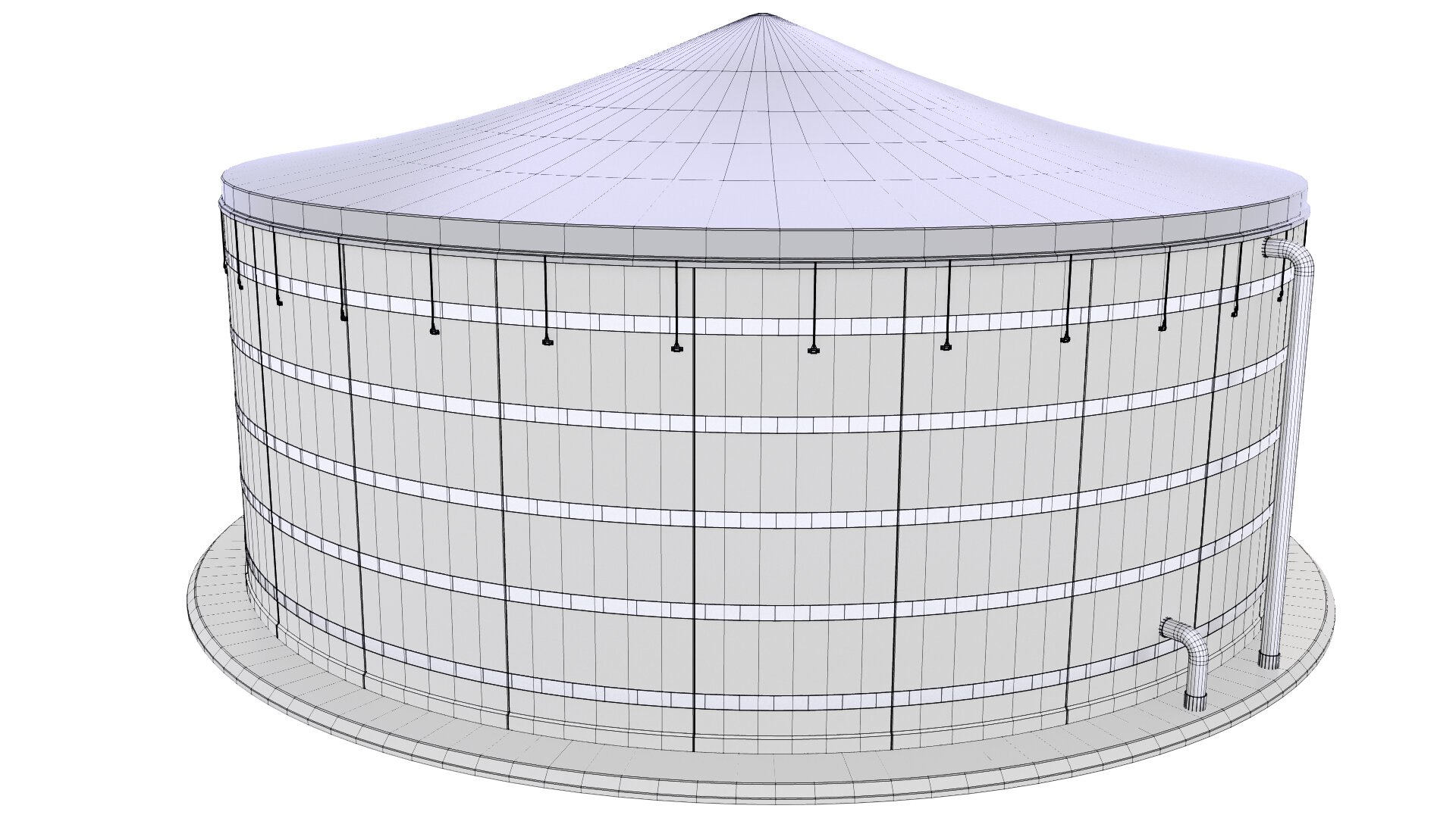 Concrete Biogas Plant 2 3D Model - TurboSquid 1757265
