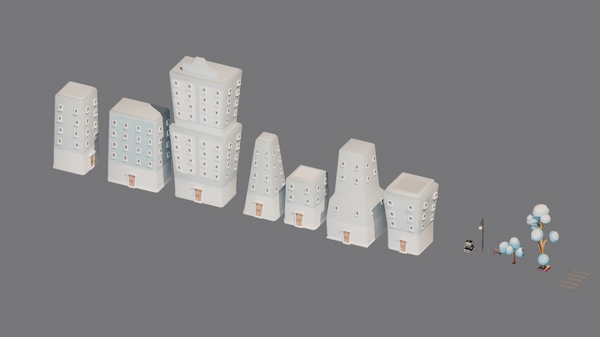 3D Simple City Cartoon - TurboSquid 2142179