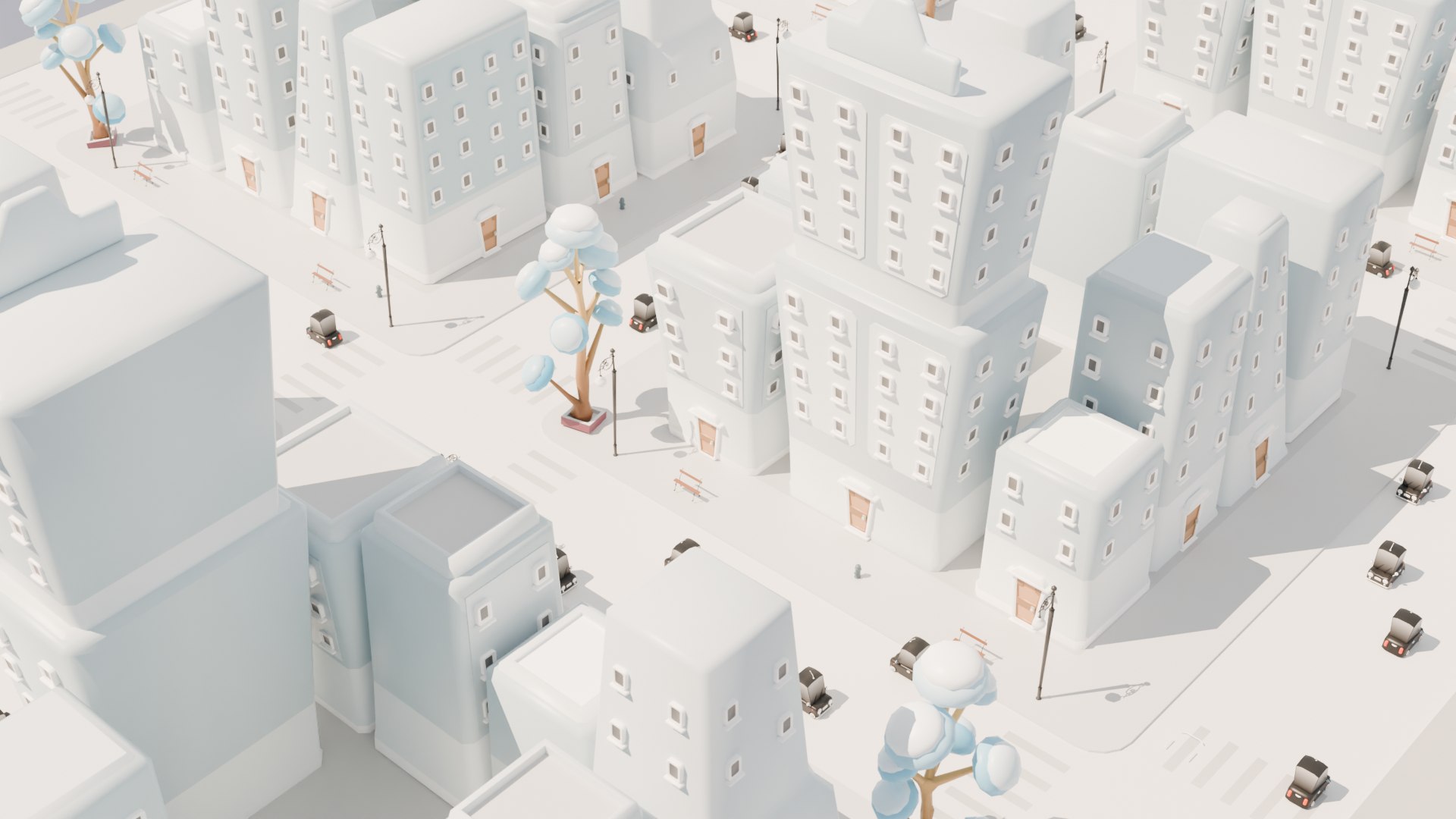 3D Simple City Cartoon - TurboSquid 2142179