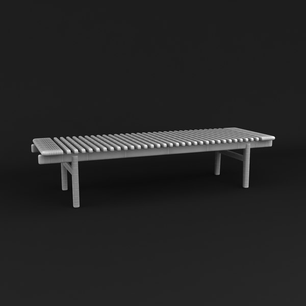 3d bench chair seat model