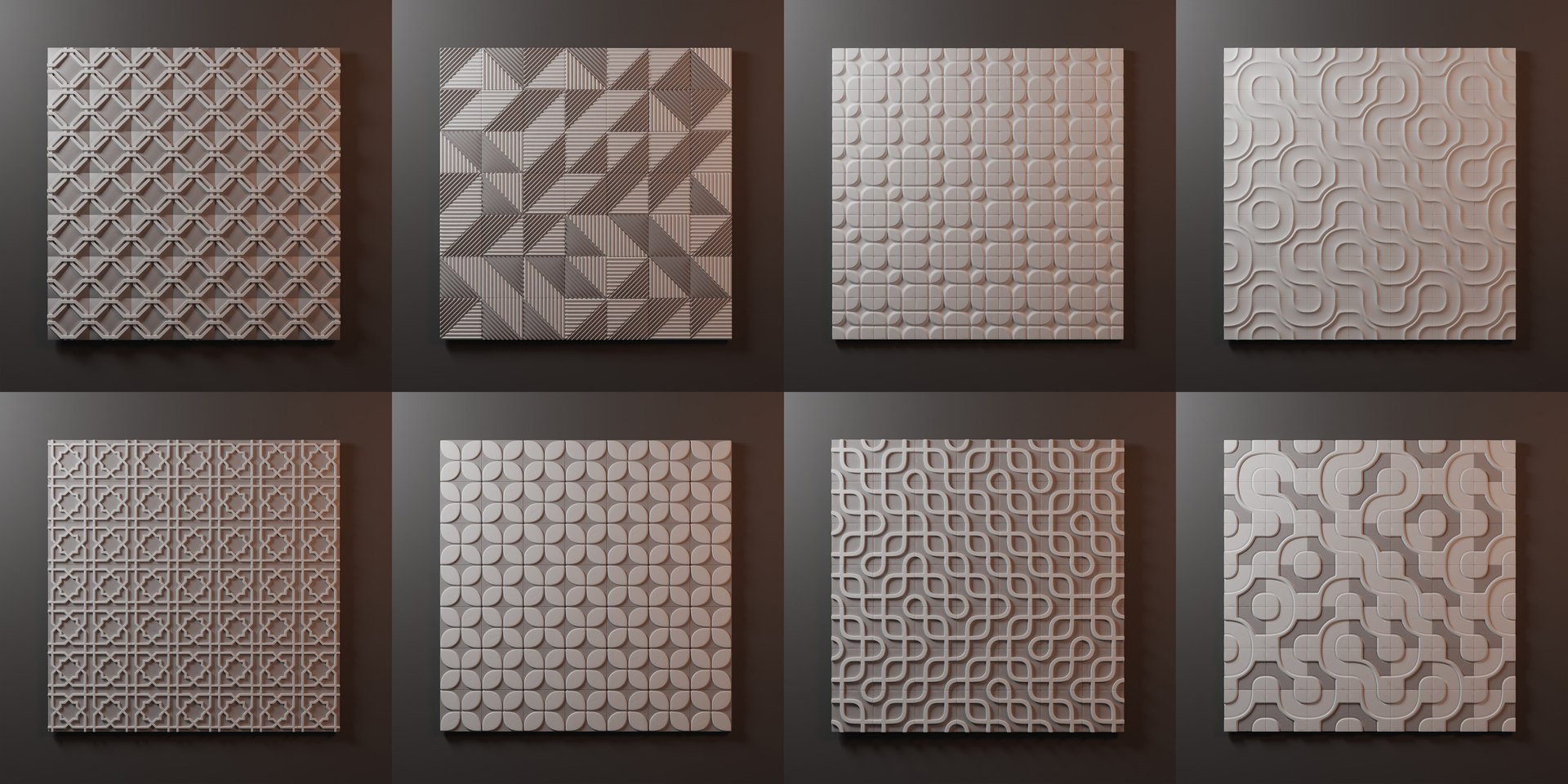 90 Wall Panels - Geometry Nodes Based - Hexagonal And Quadruple Model ...