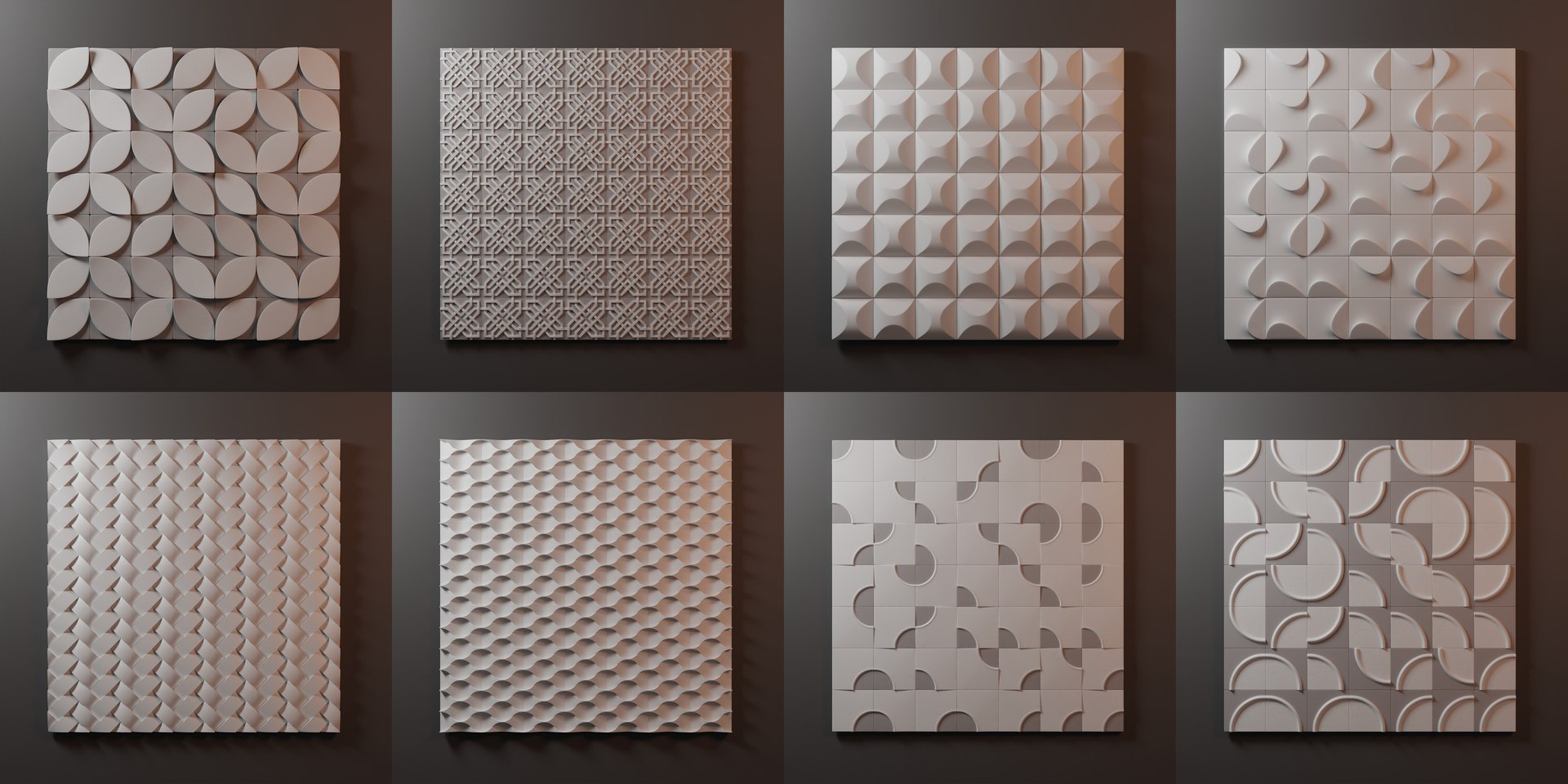90 Wall Panels - Geometry Nodes Based - Hexagonal And Quadruple Model ...