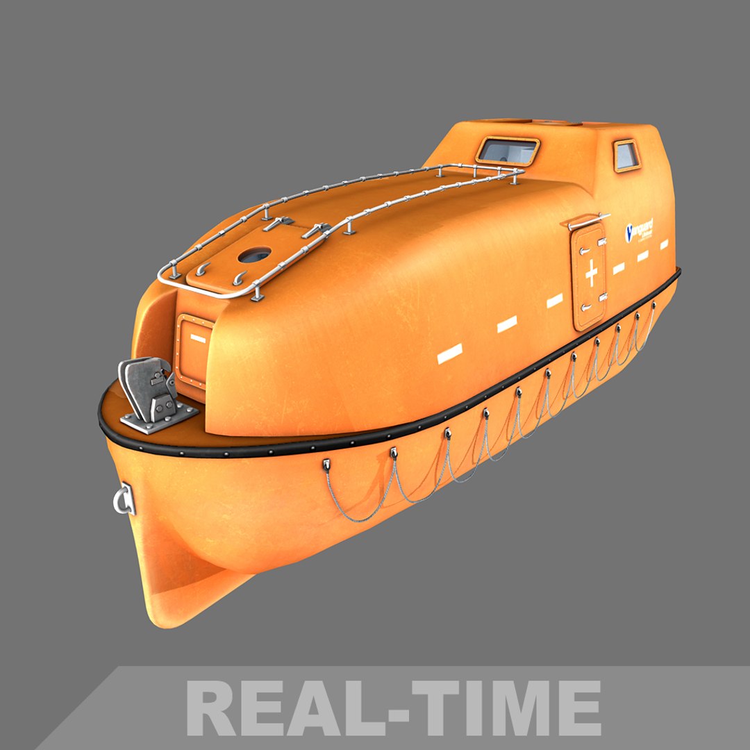 Vanguard Totally Enclosed Lifeboat 3d Model