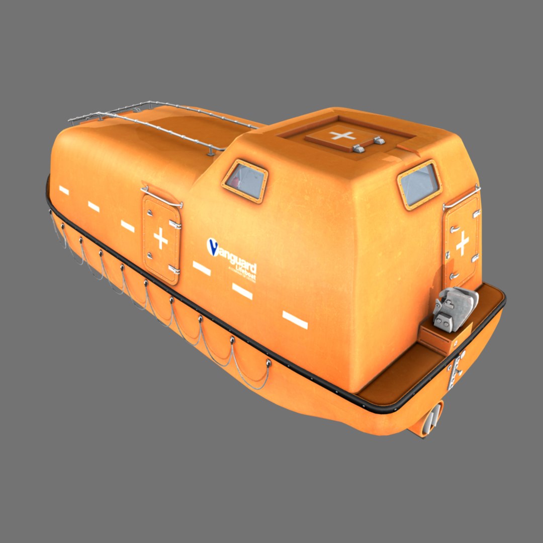 Vanguard Totally Enclosed Lifeboat 3d Model
