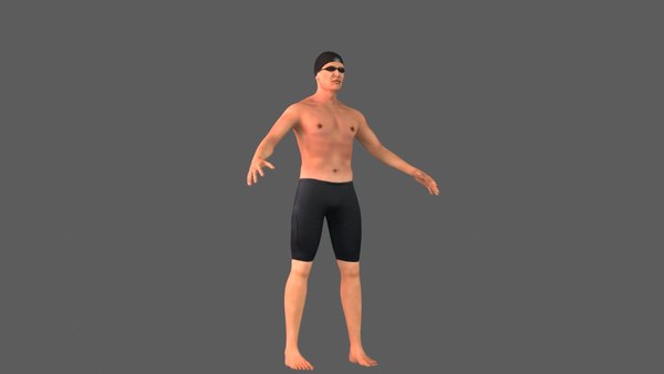 male swimmer 3d model