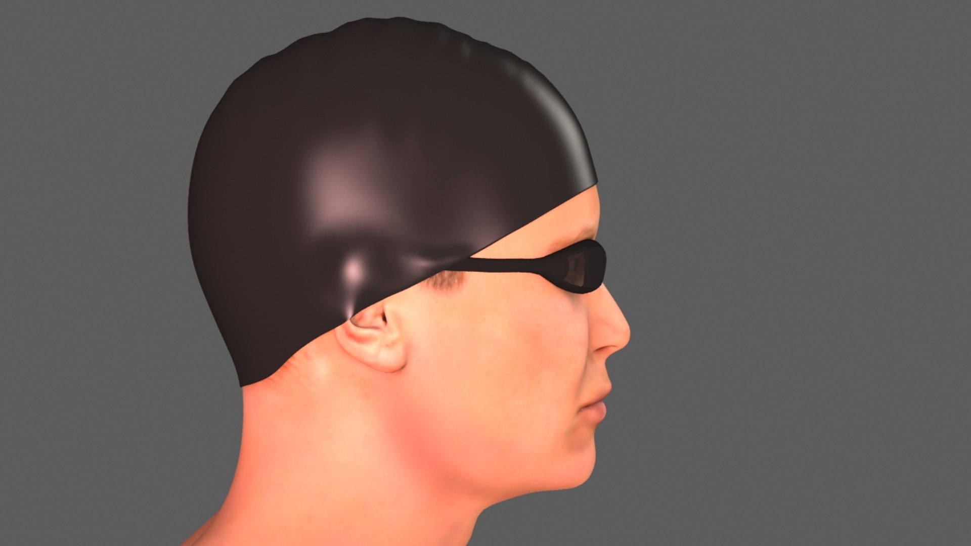 Male Swimmer 3d Model
