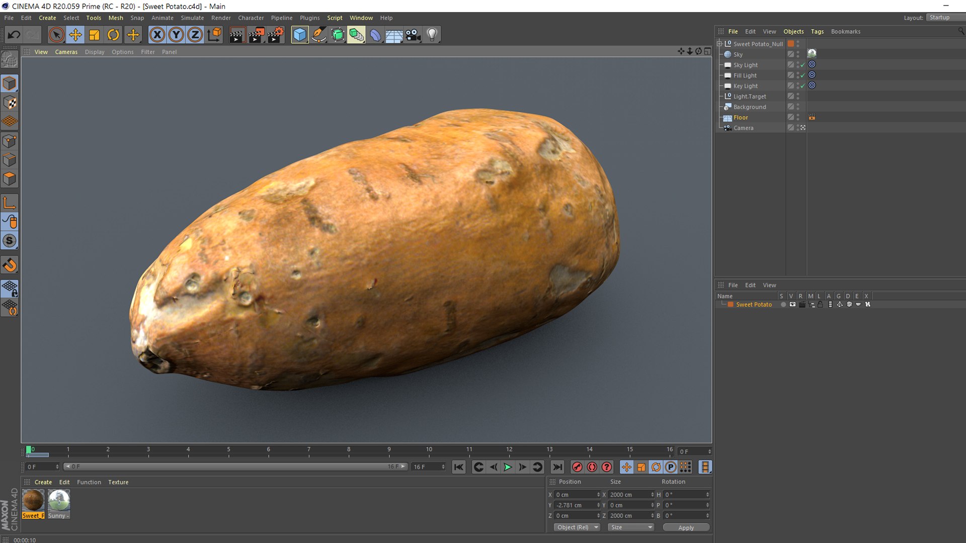 Sweet Potato Model - TurboSquid 1536528