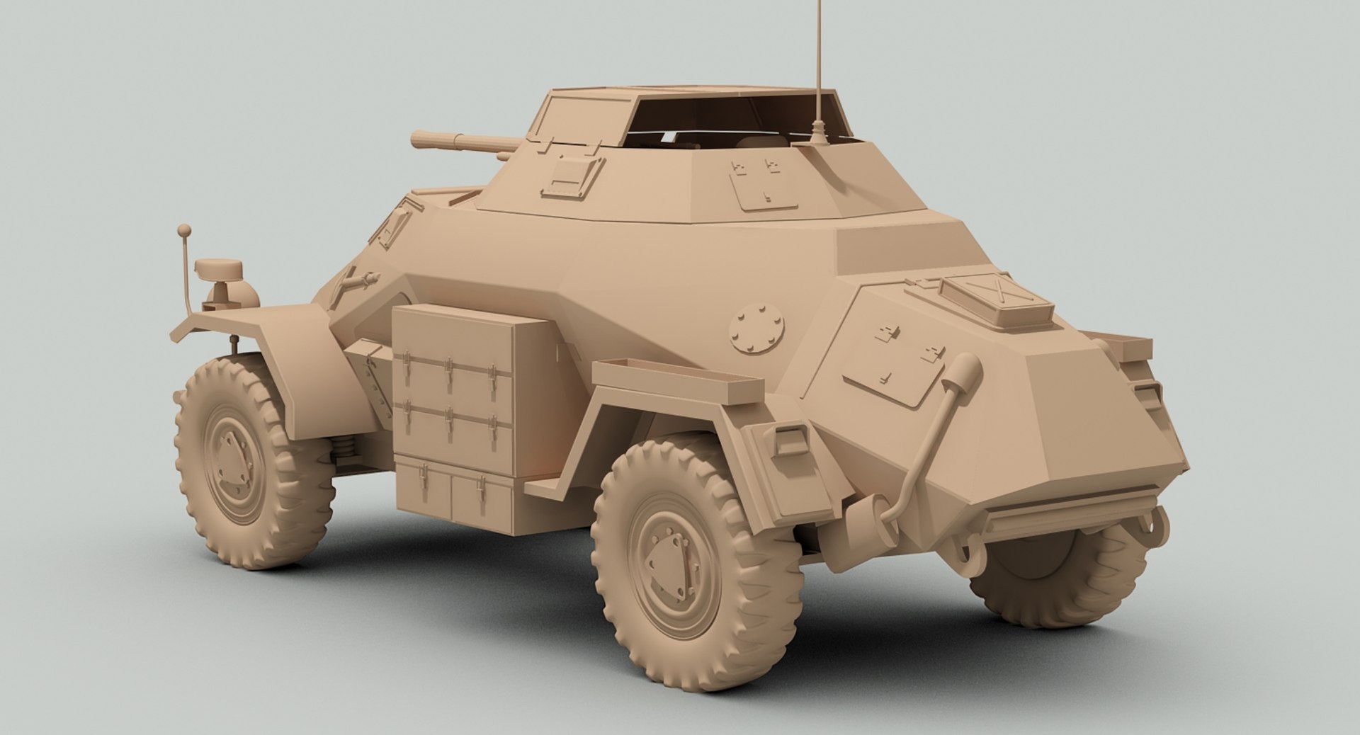 3d Ww2 German Sdkfz 222