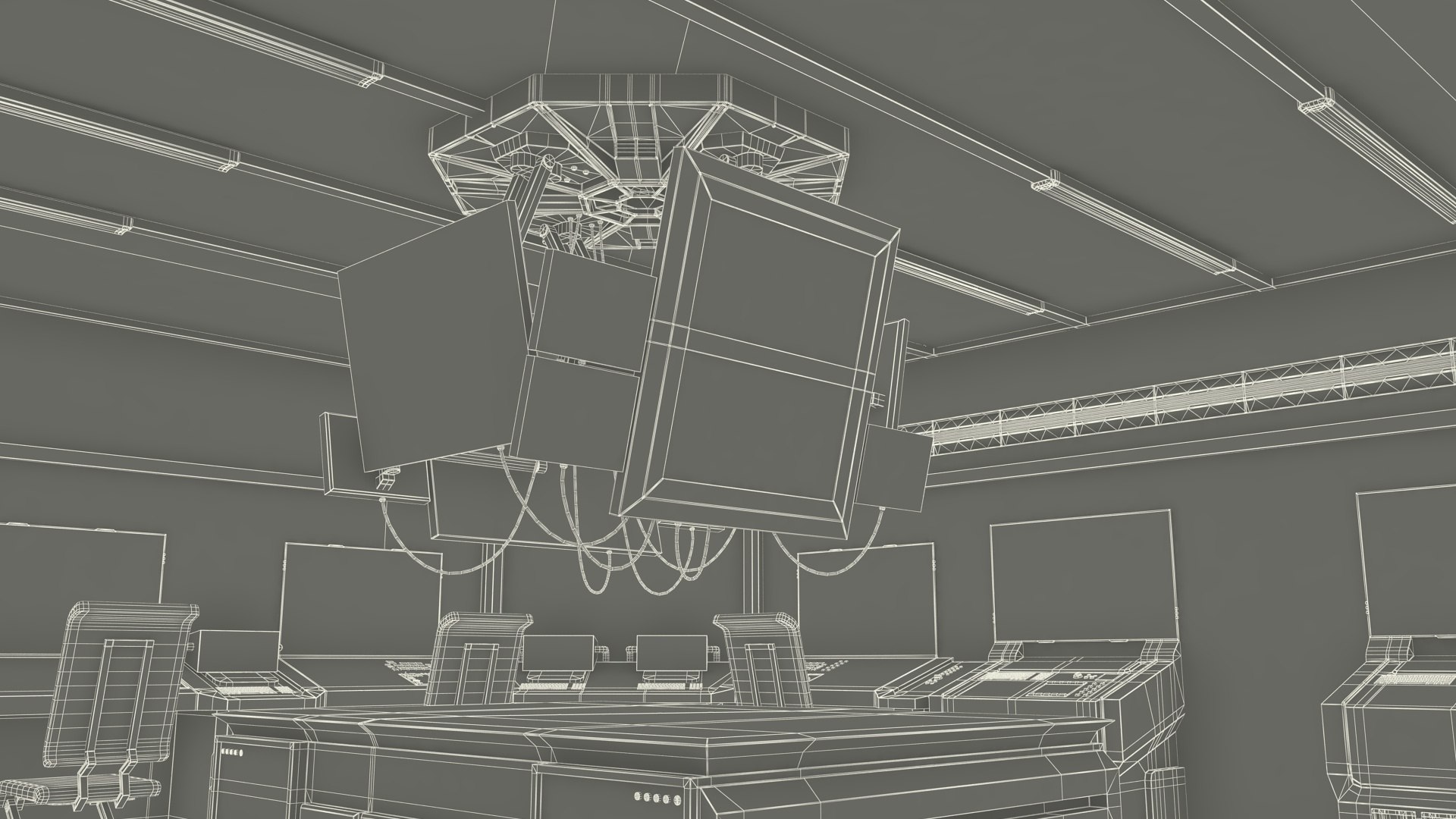 Sci Fi Command Room Blue 3D Model - TurboSquid 2267554