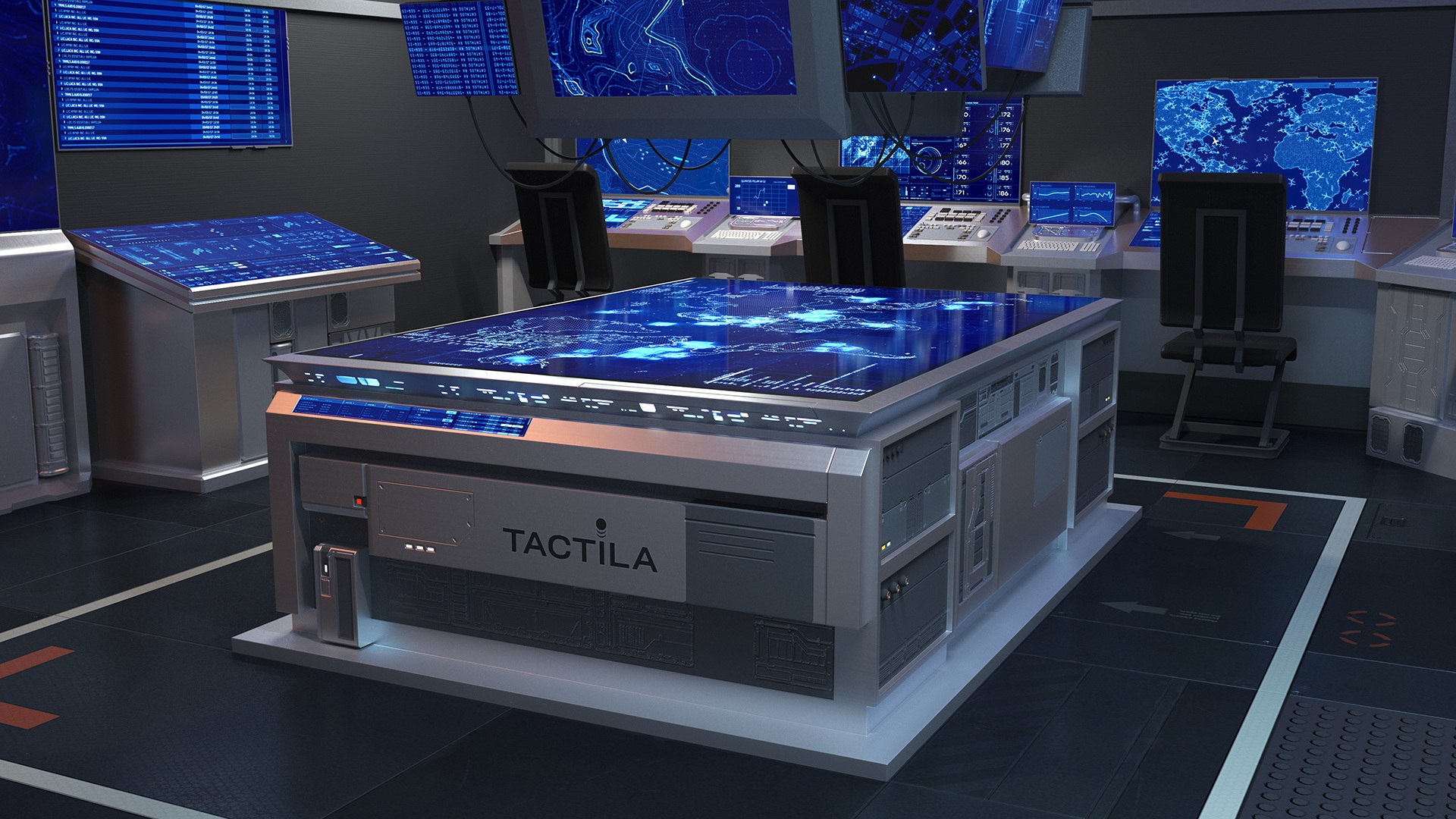 Sci Fi Command Room Blue 3D Model - TurboSquid 2267554