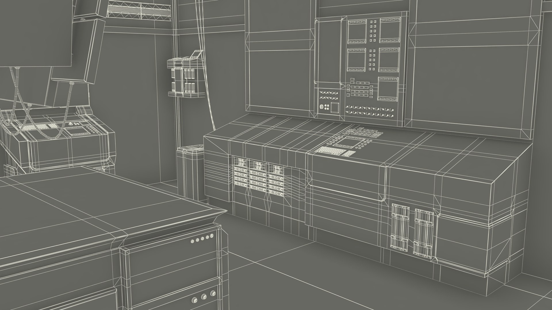 Sci Fi Command Room Blue 3D Model - TurboSquid 2267554