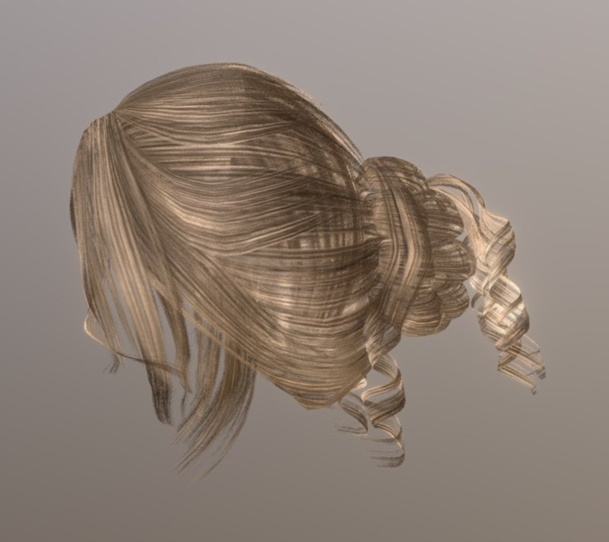 3D Female Hair Model - TurboSquid 1392231