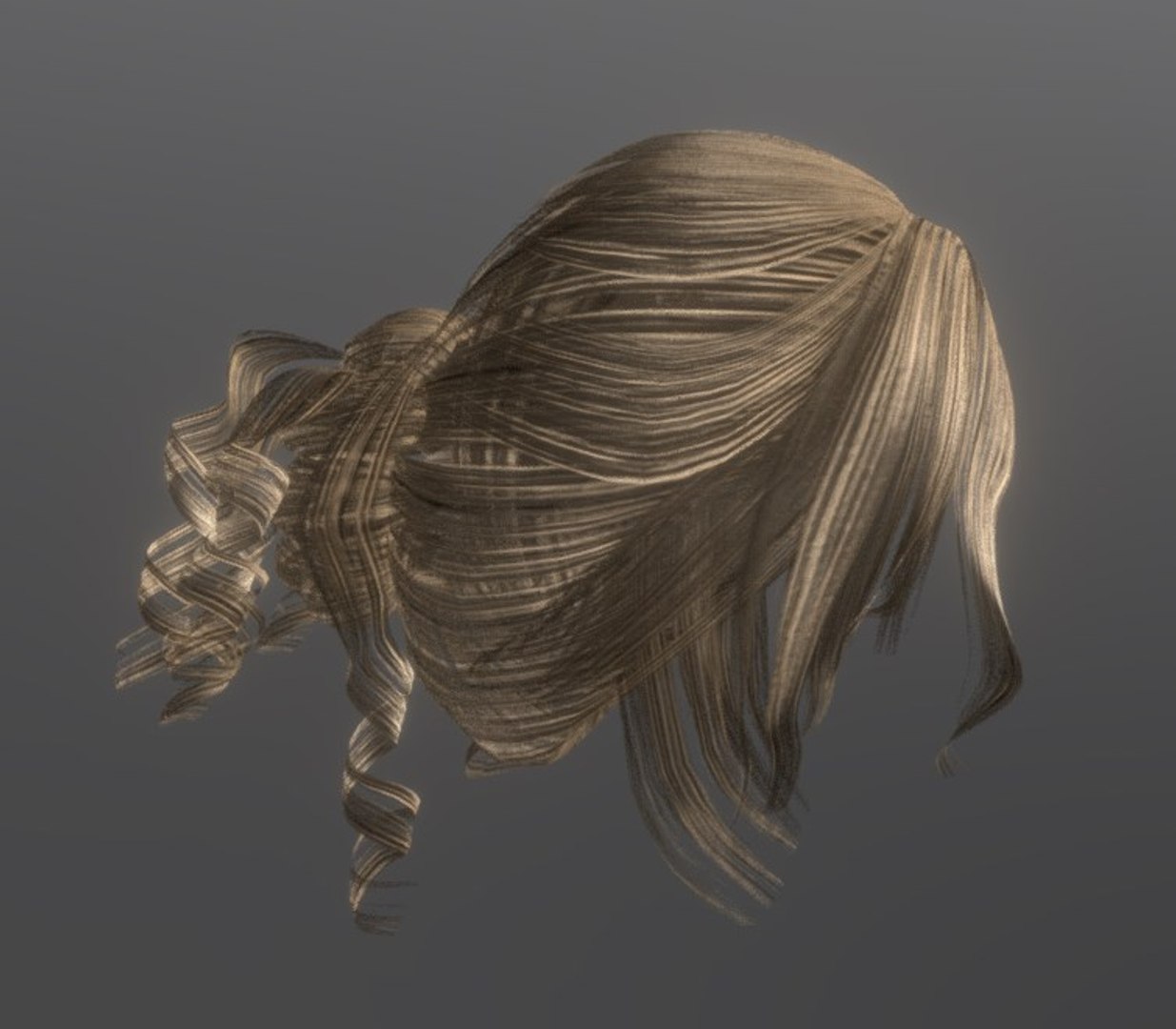 3D Female Hair Model - TurboSquid 1392231