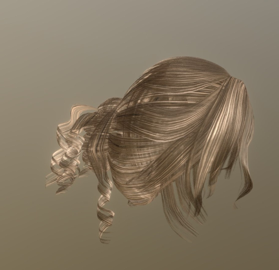 3D Female Hair Model - TurboSquid 1392231