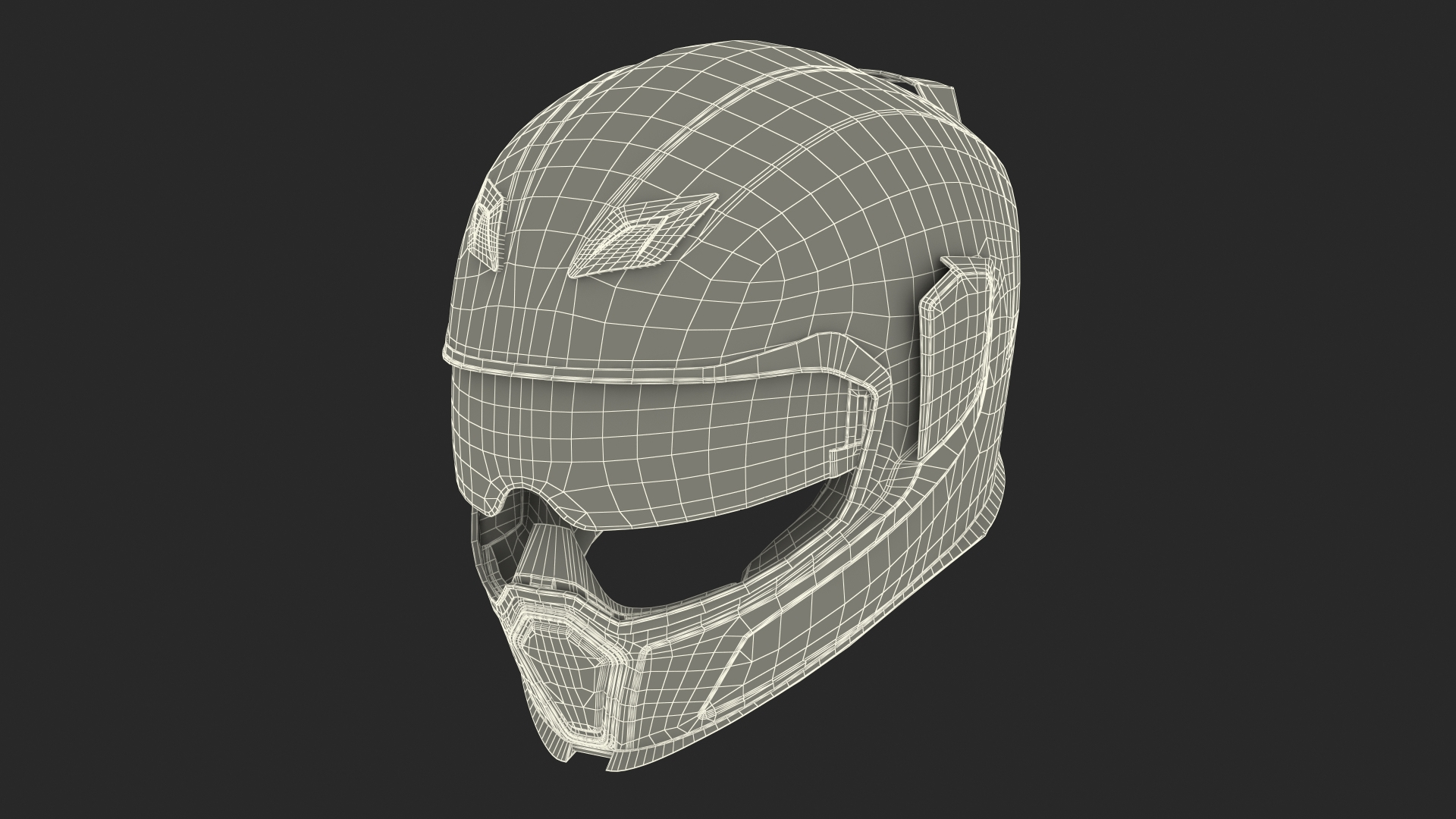 3D Full Face Motorcycle Helmet Icon Airflite Quicksilver Model ...