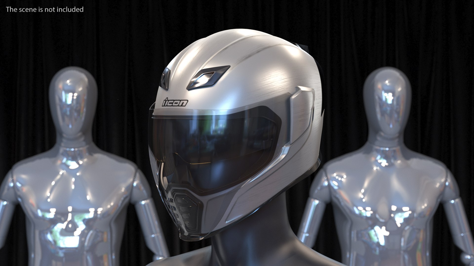 3D Full Face Motorcycle Helmet Icon Airflite Quicksilver Model ...