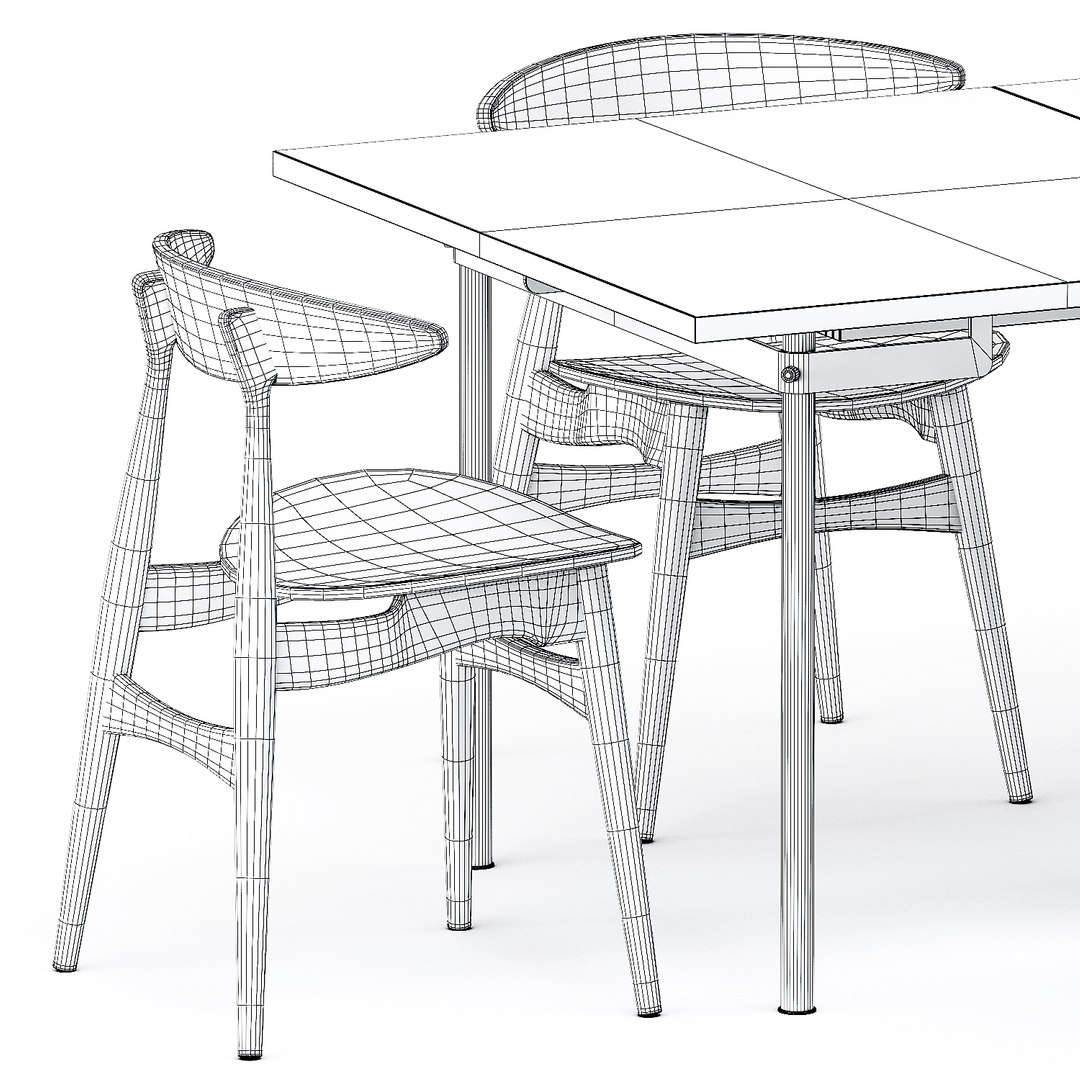 3D Ch322 Dining Table Ch33p Model - TurboSquid 1559275