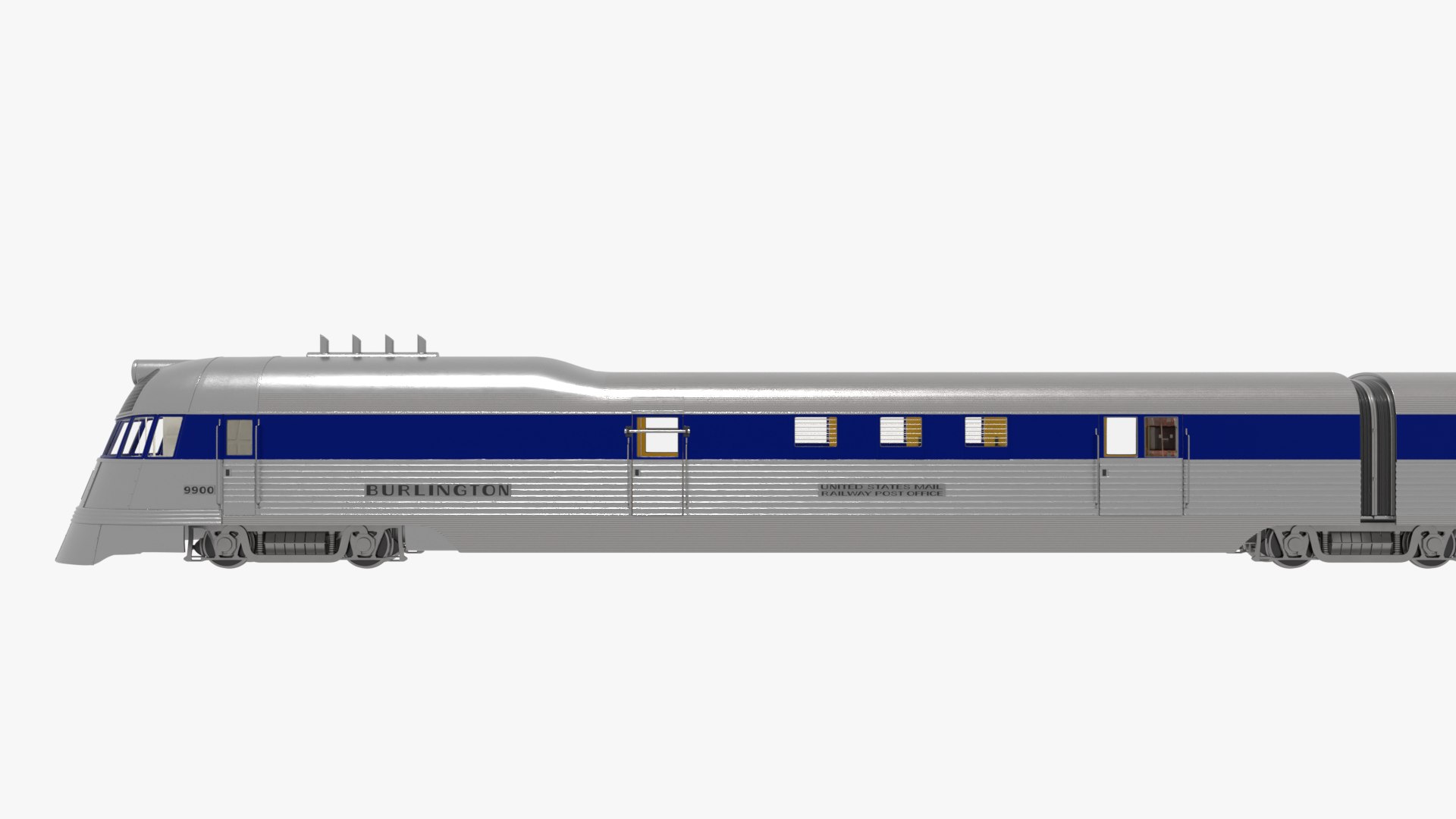 Pioneer Zephyr Burlington 3D Model - TurboSquid 2409682