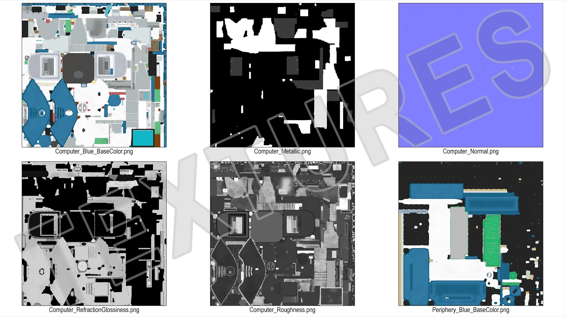 Retro All-in-One Computer Blue 3D - TurboSquid 2382834