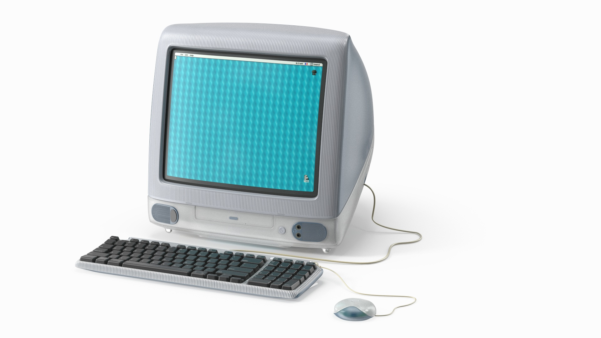 Retro All-in-One Computer Blue 3D - TurboSquid 2382834