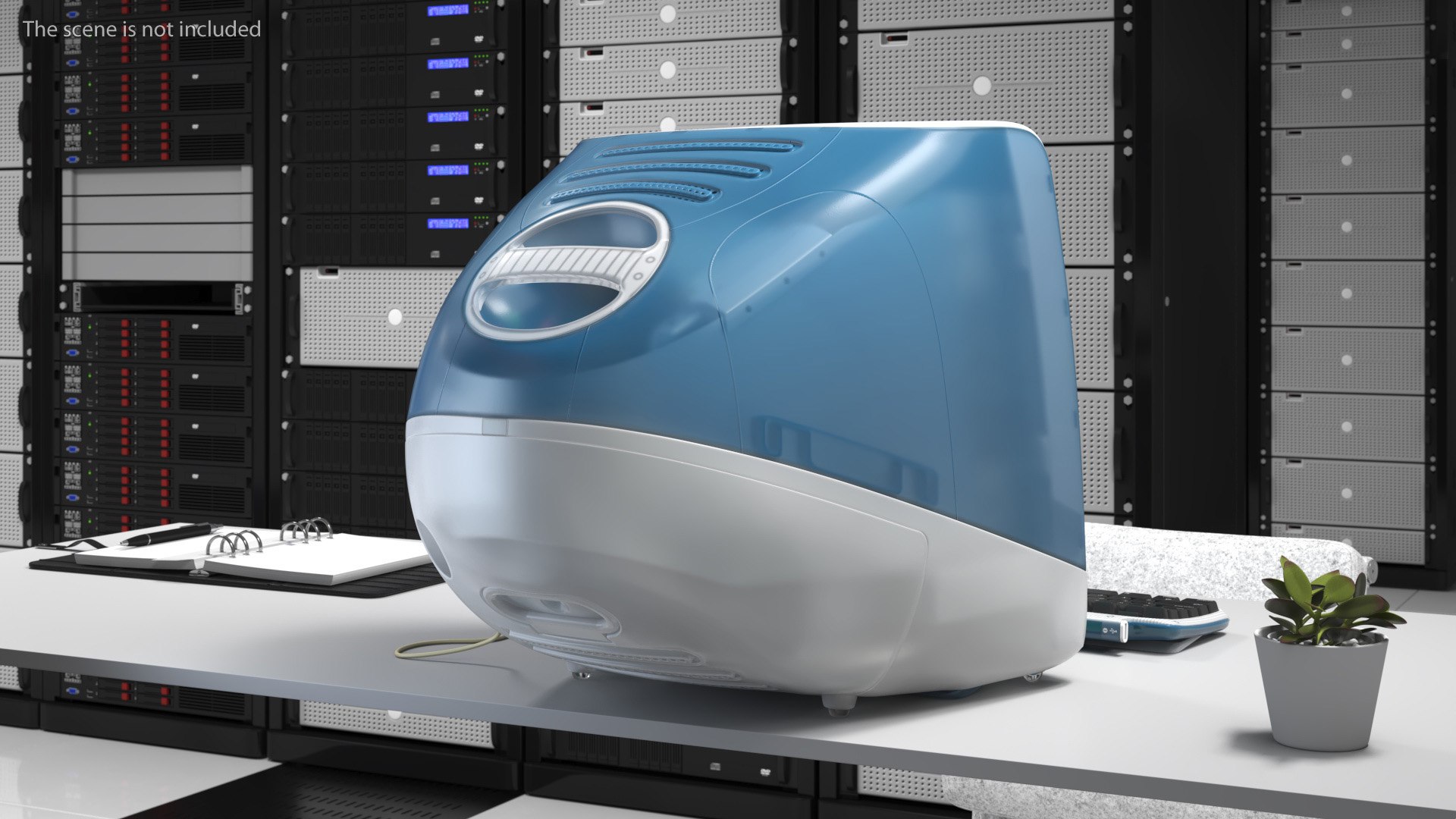 Retro All-in-One Computer Blue 3D - TurboSquid 2382834