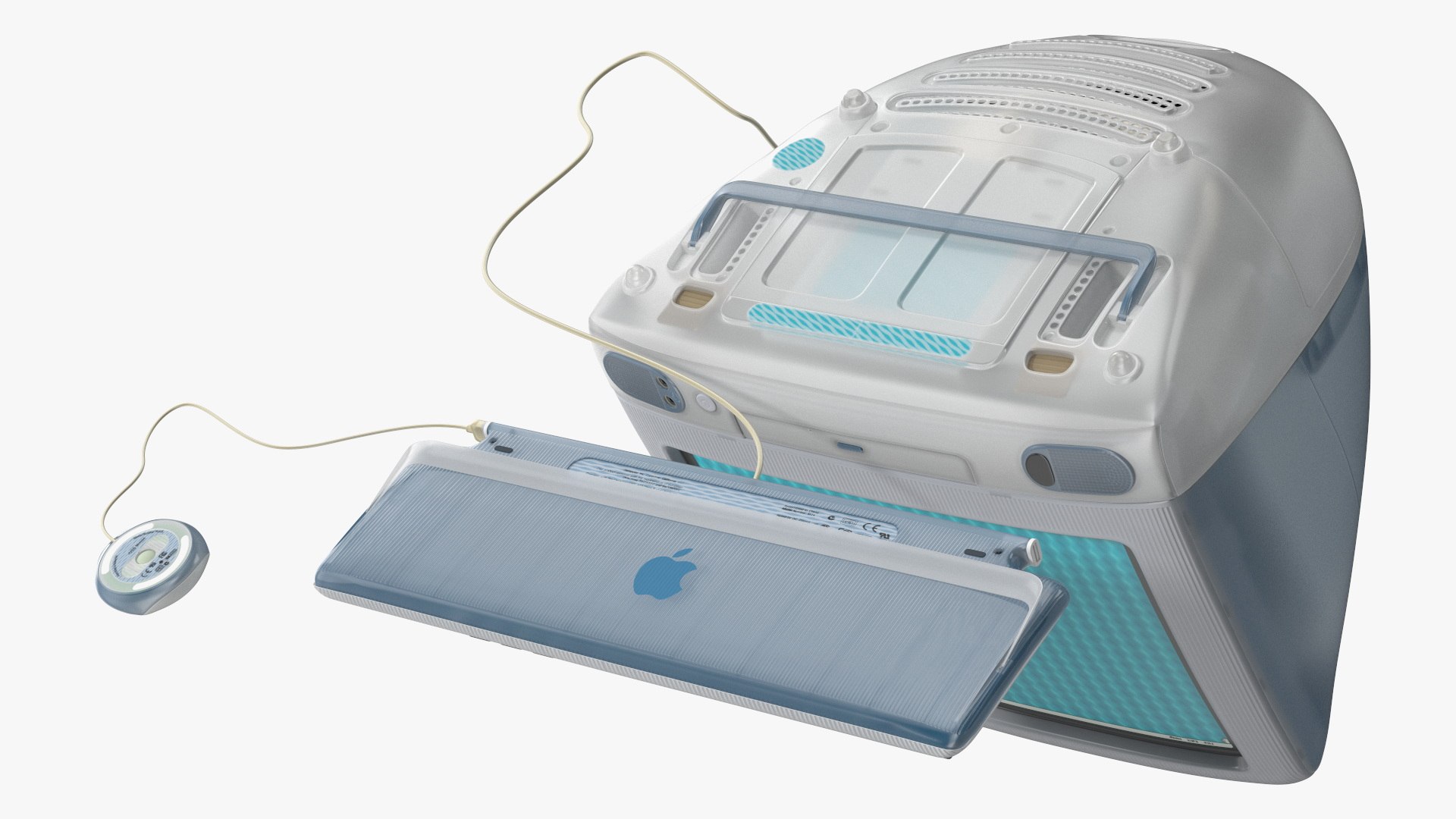 Retro All-in-One Computer Blue 3D - TurboSquid 2382834