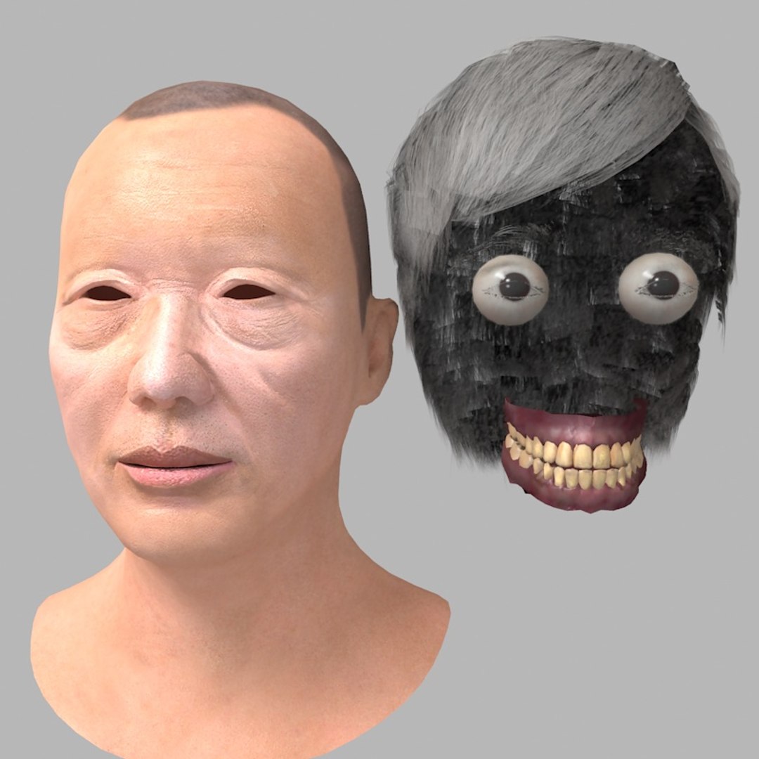 Realistic asian man head 3D - TurboSquid 1201185