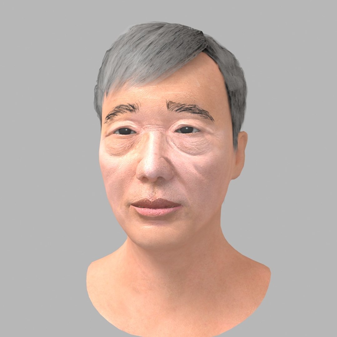 Realistic asian man head 3D - TurboSquid 1201185