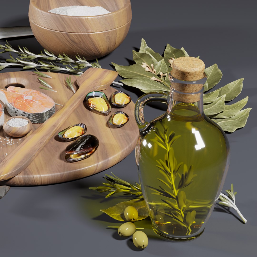 Kitchen Rosemary Oil 3D Model - TurboSquid 1334843