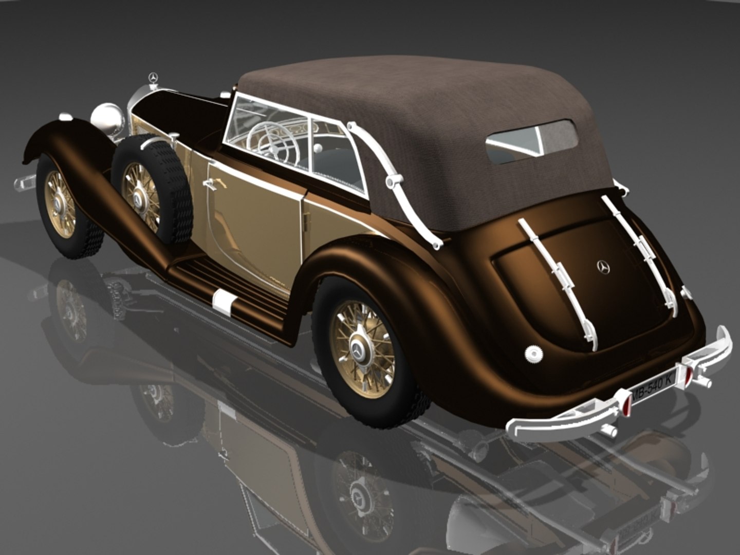 3d Mercedes Benz 540k Model