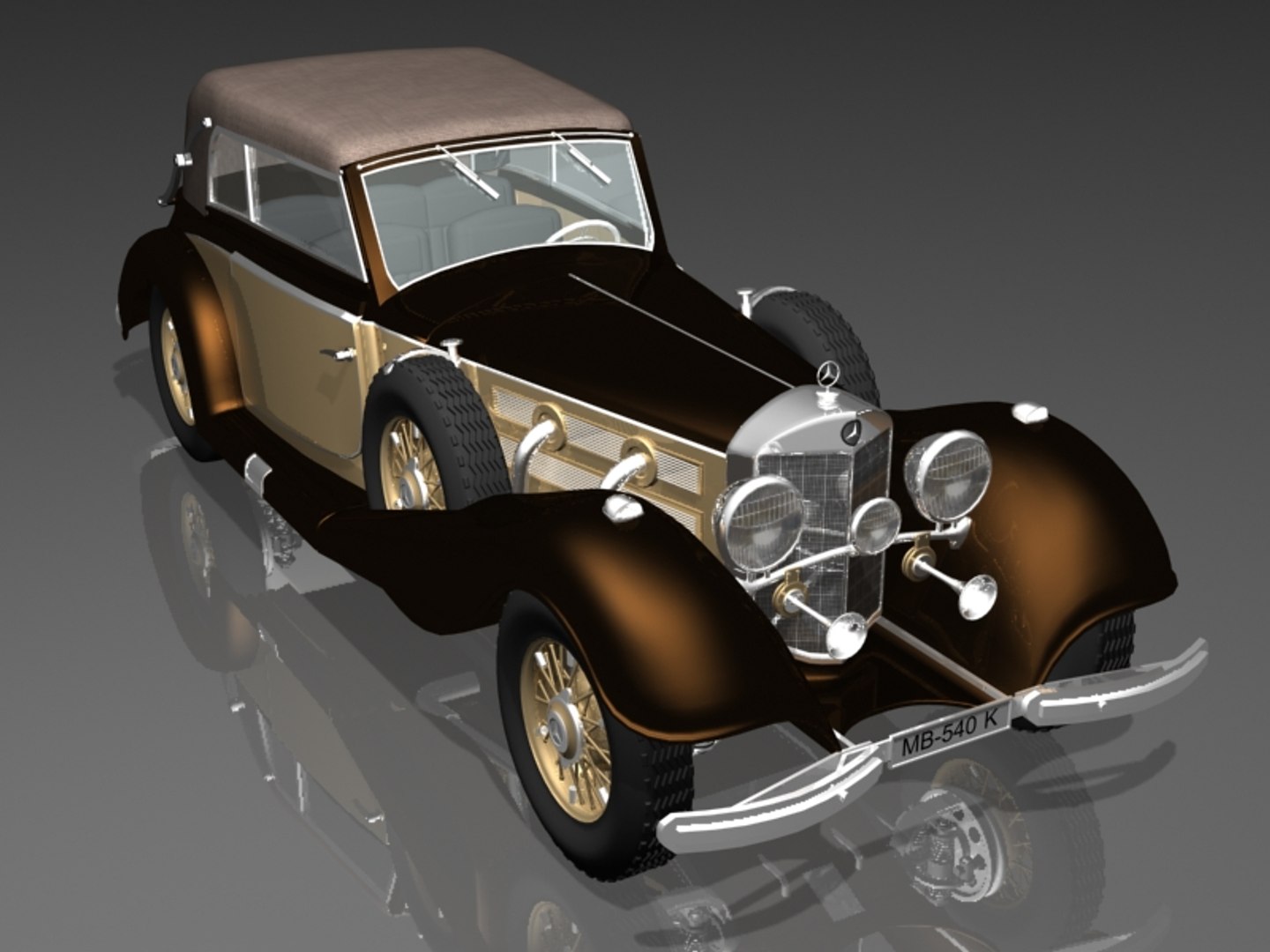 3d Mercedes Benz 540k Model